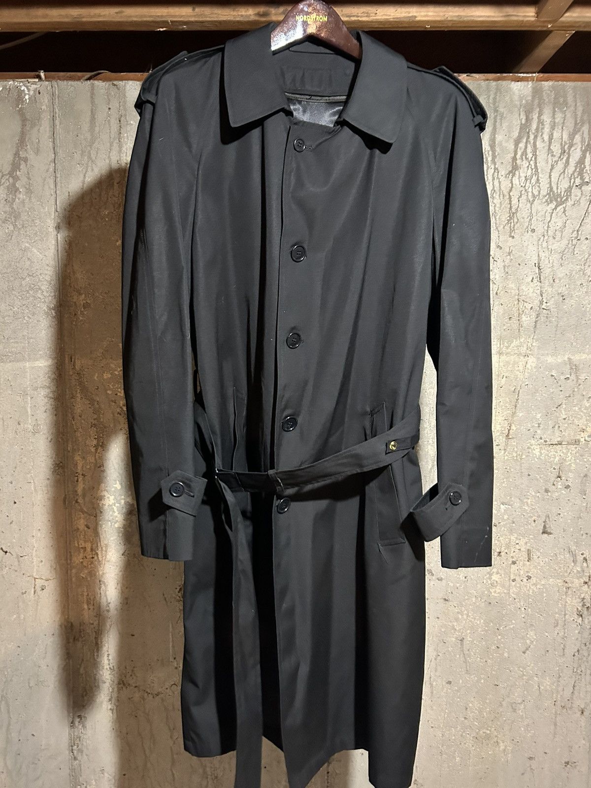 Botany 500 Black rain trench coat | Grailed
