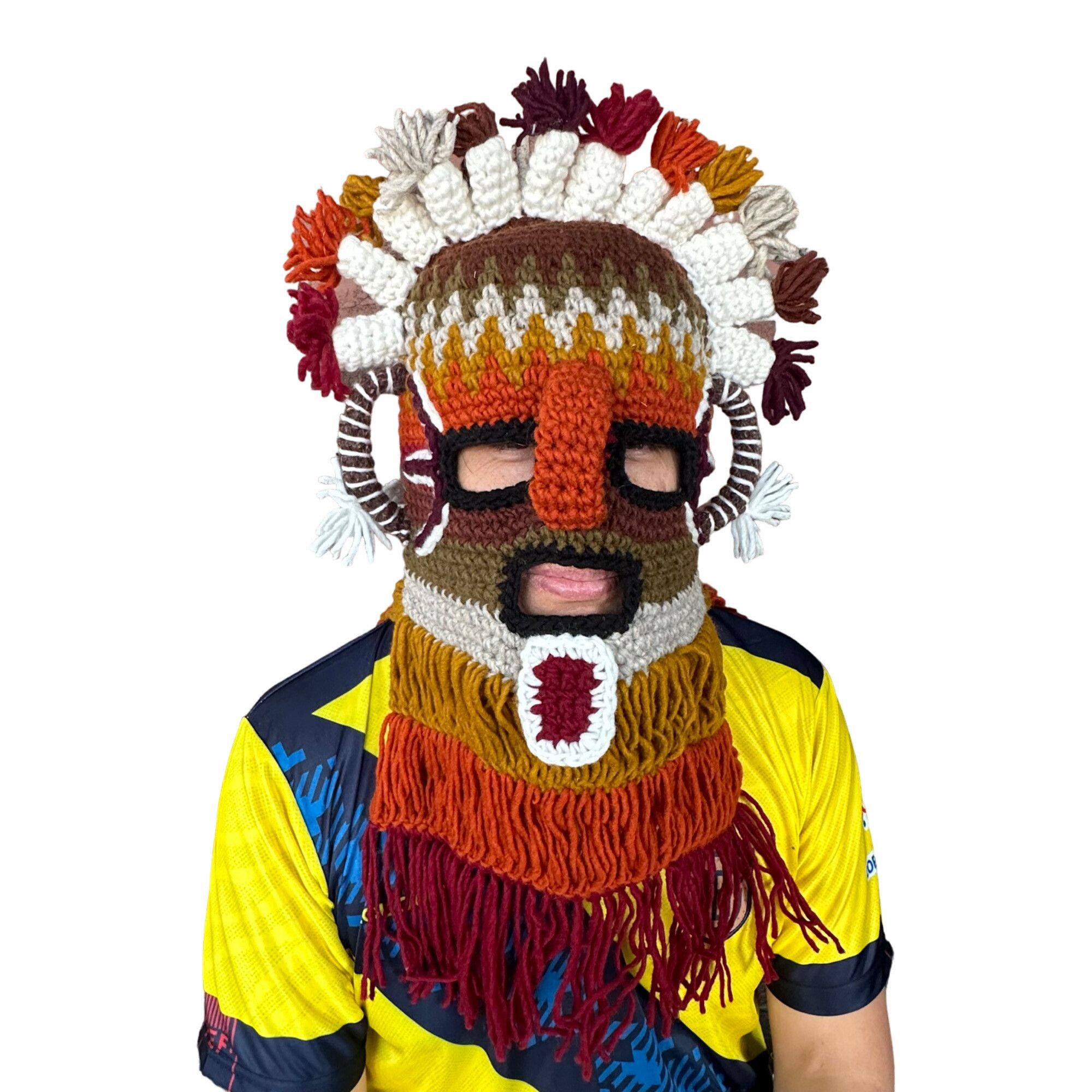 Other ⭐OZ Handmade Exotic Adult Mask Aya Diablo Huma Incas Ecuador ...