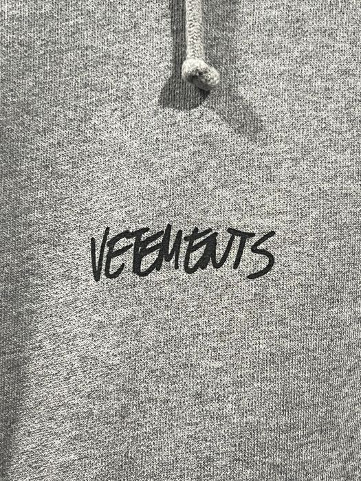 Vetements Vetements Grey Font Postage Hoodie Written Logo | Grailed