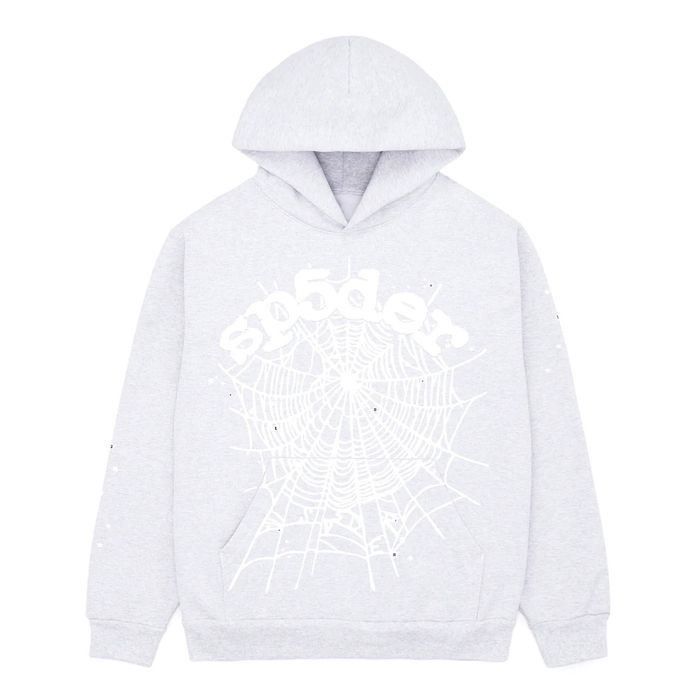 Spider Worldwide Sp5der Heather Grey OG Web Hoodie | Grailed