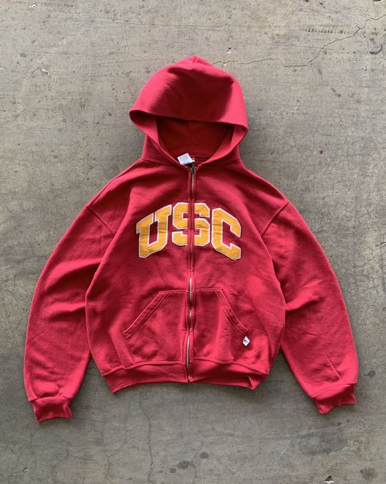 Vintage Vintage Russell Athletic USC Zip Up Hoodie Made In Mexico | Grailed