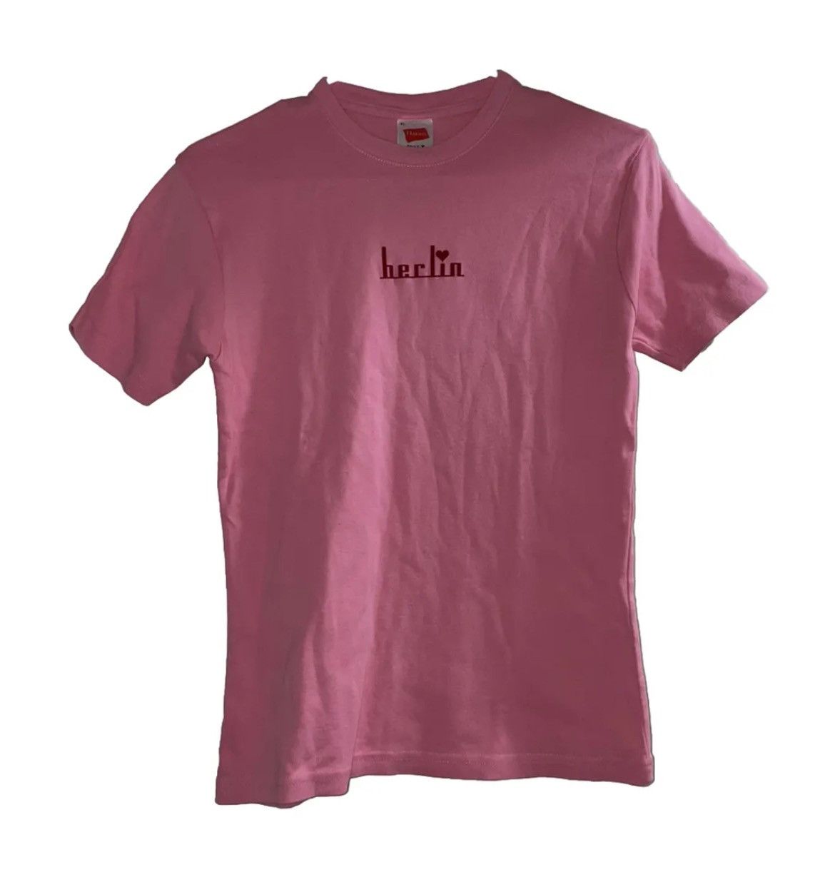 Hanes × Vintage RARE Vintage Hanes Pink “Berlin” Spicy Slim Fit T Shirt ...