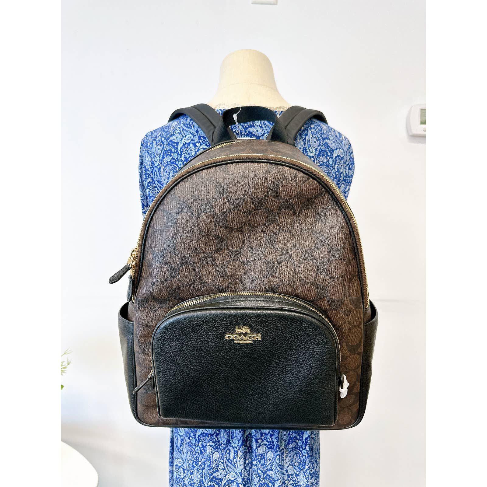 Coach Coach 6495 Large Court Backpack In Signature Canvas Brown | Grailed