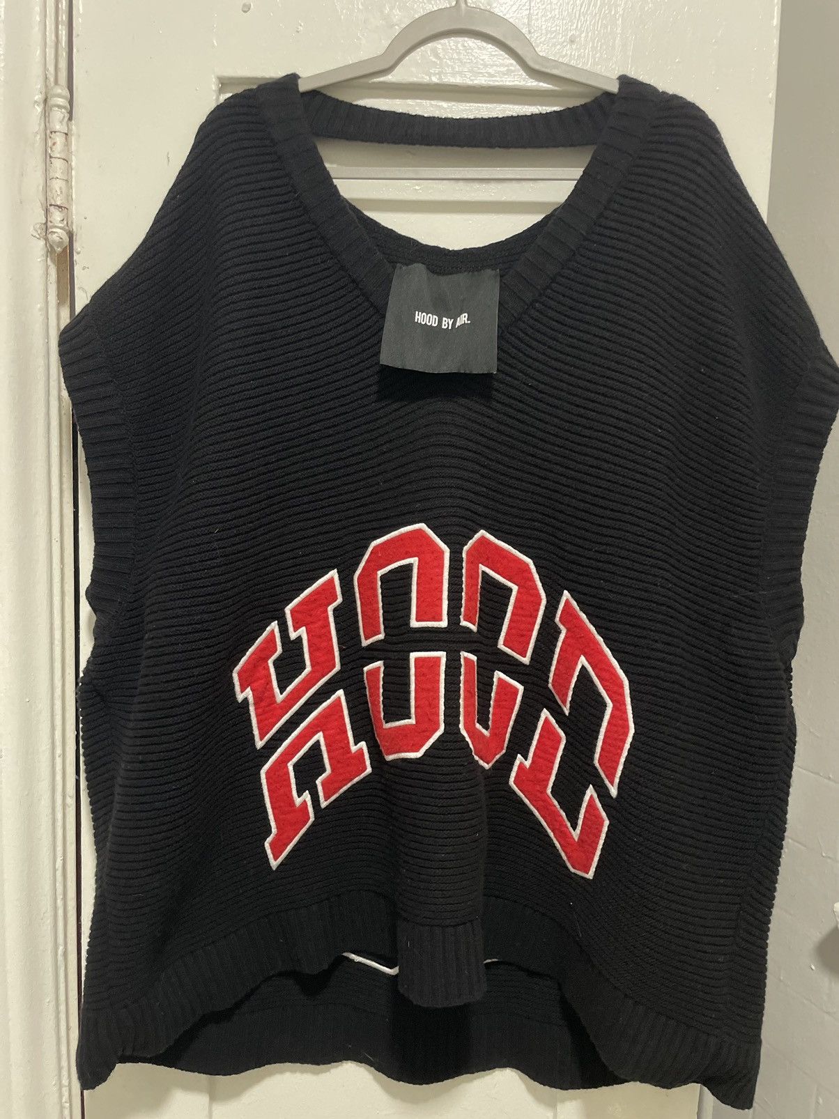 Hood By Air HOOD BY AIR oversized ribbed HOOD sweater vest | Grailed