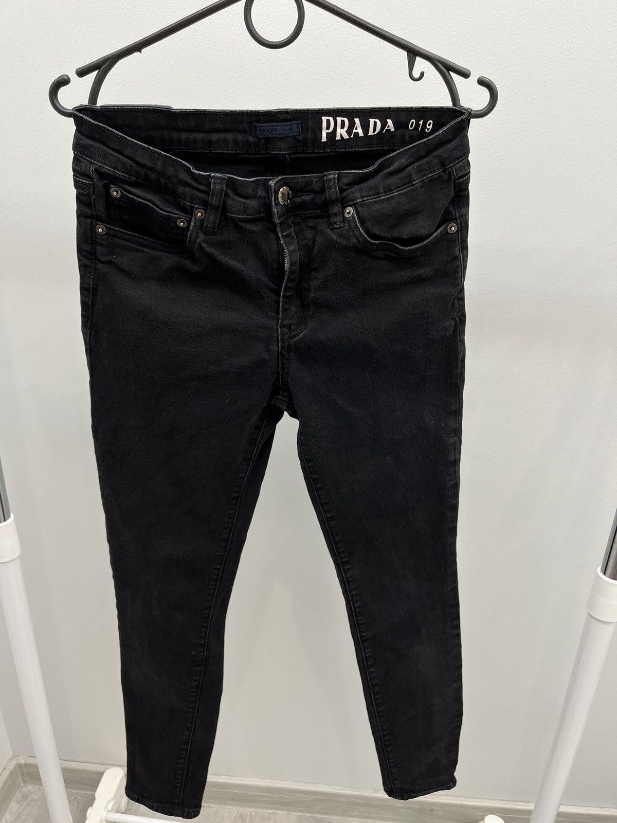 Prada Prada Five Pocket Skinny Denim Jeans With Triangle Logo | Grailed