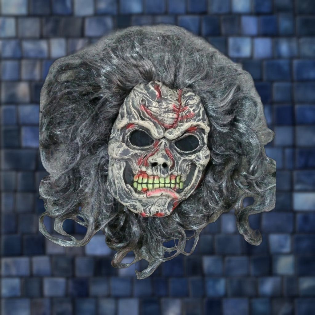 Vintage Authentic Looking Decaying Zombie Latex Mask with Attached Hair ...