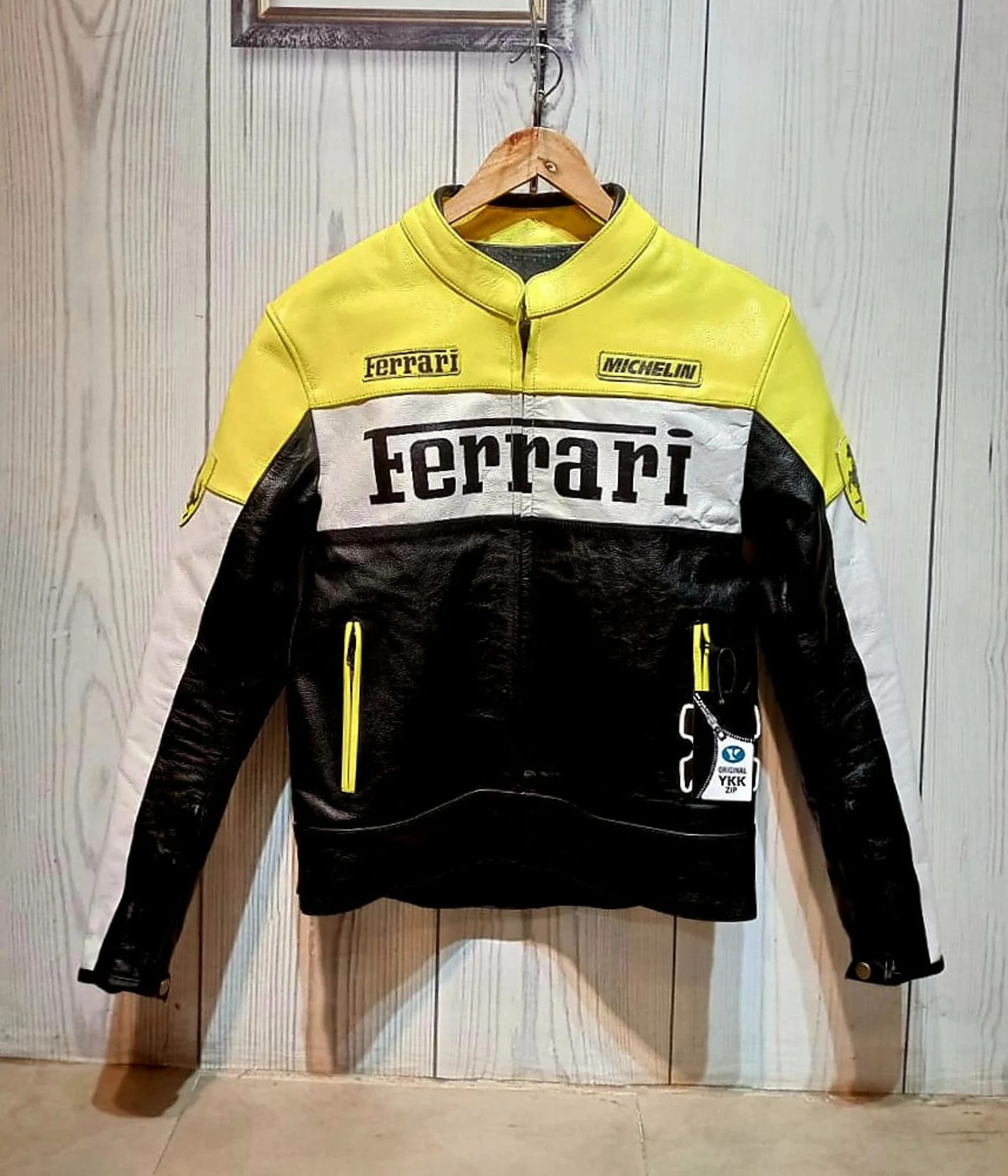 Ferrari Ferrari Leather Jacket Ferrari Racing Jacket Genuine Cowhide ...