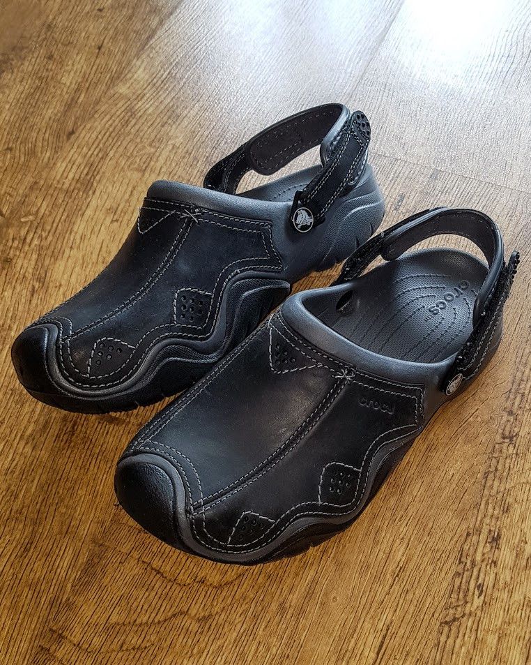 Crocs × New Rock Sick Avant Garde Style Leather Crocs | Grailed