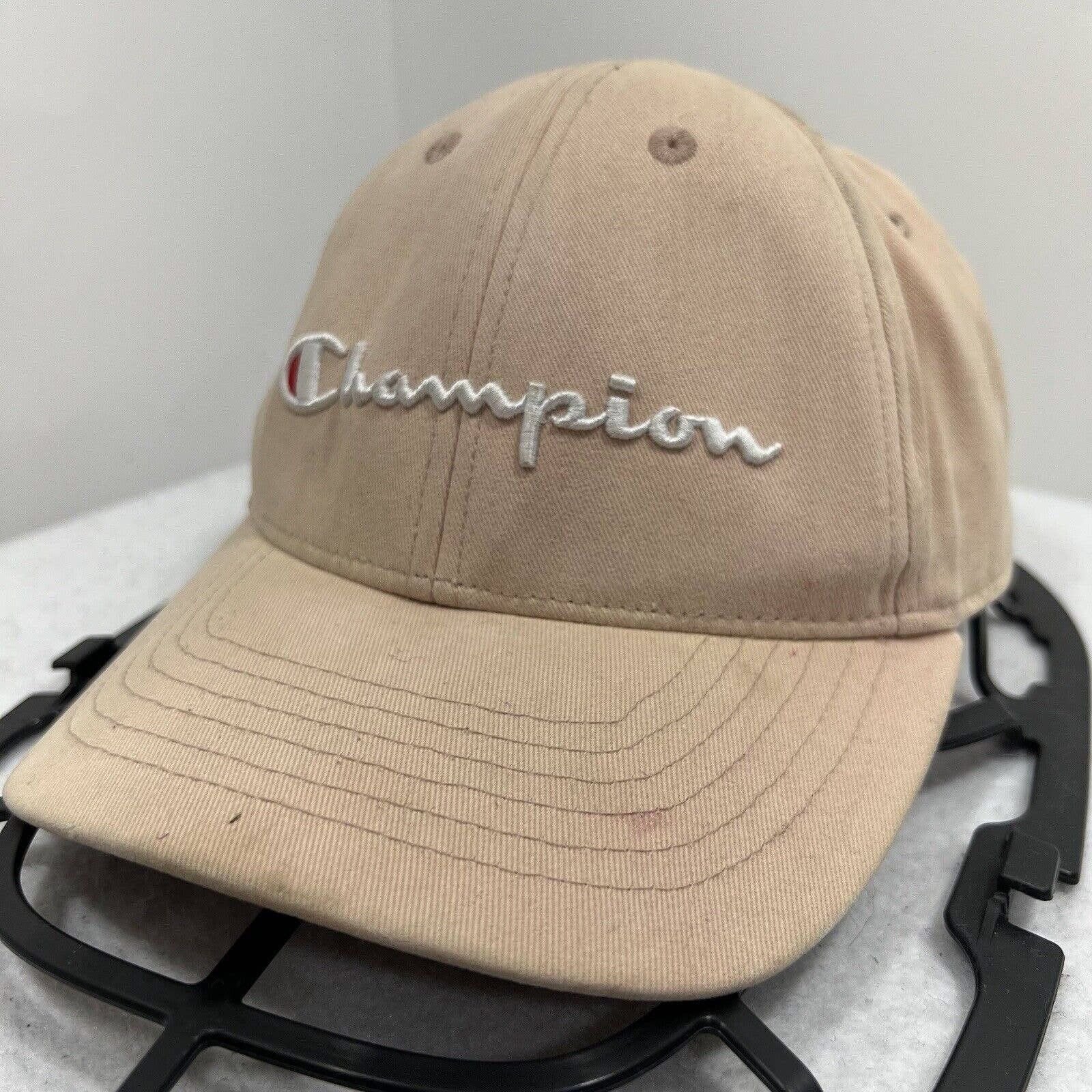 Champion Champion One Size Fits All Peach Pink Baseball Cap Hat Logo ...