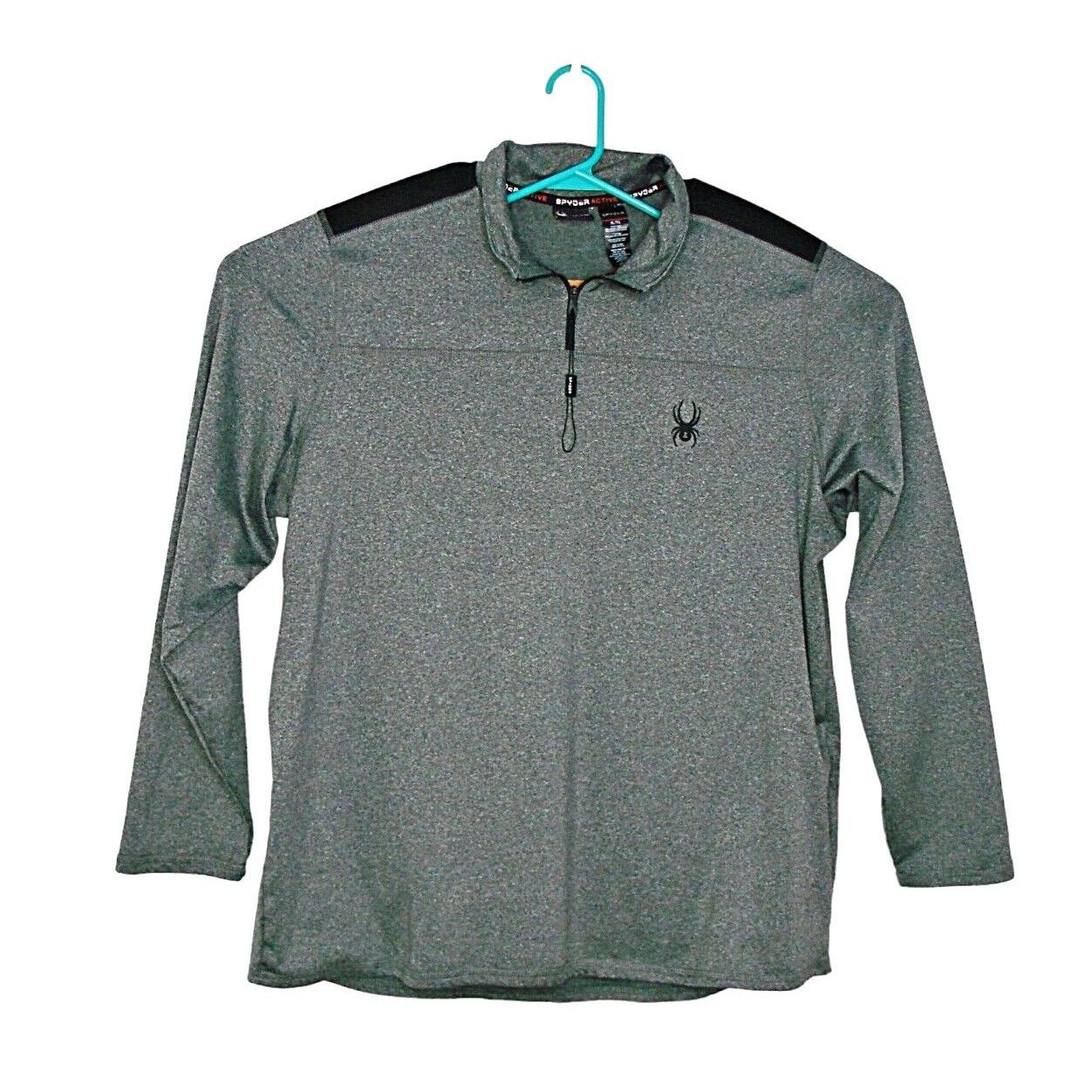 Spyder Spyder Active Mens Size XL Gray ProW-B 1/4 Zip Lightweight P ...