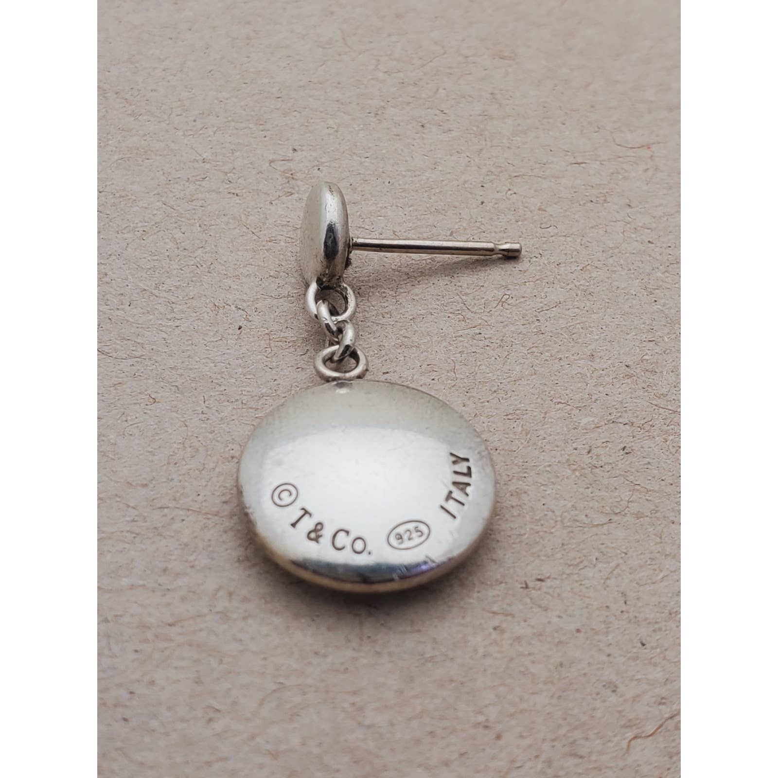 Tiffany & Co. Tiffany and Co. Sterling Silver Italy Disc Drop Earring ...