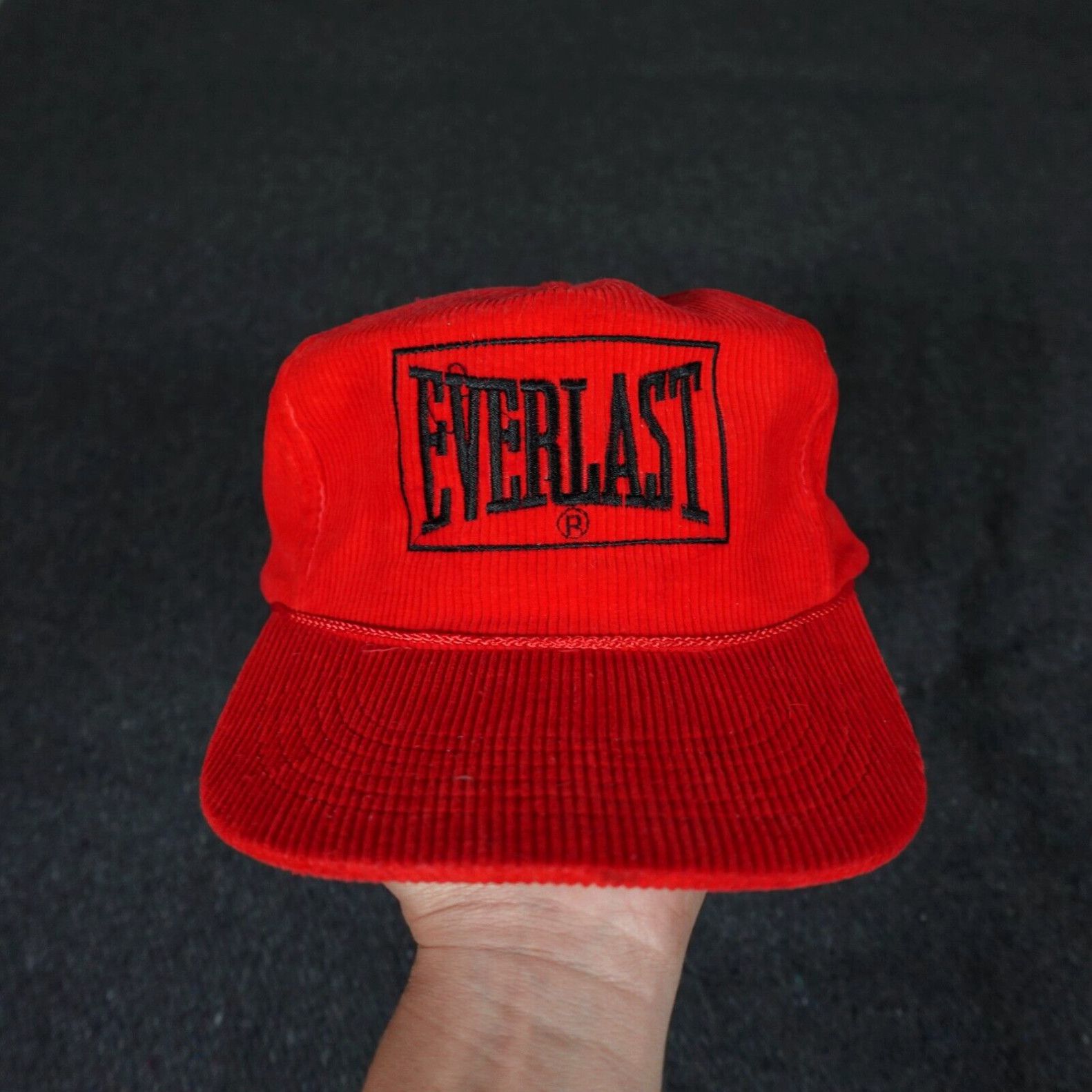 Everlast Vintage 90s Everlast Logo Corduroy Snapback Hat Cap Rope ...