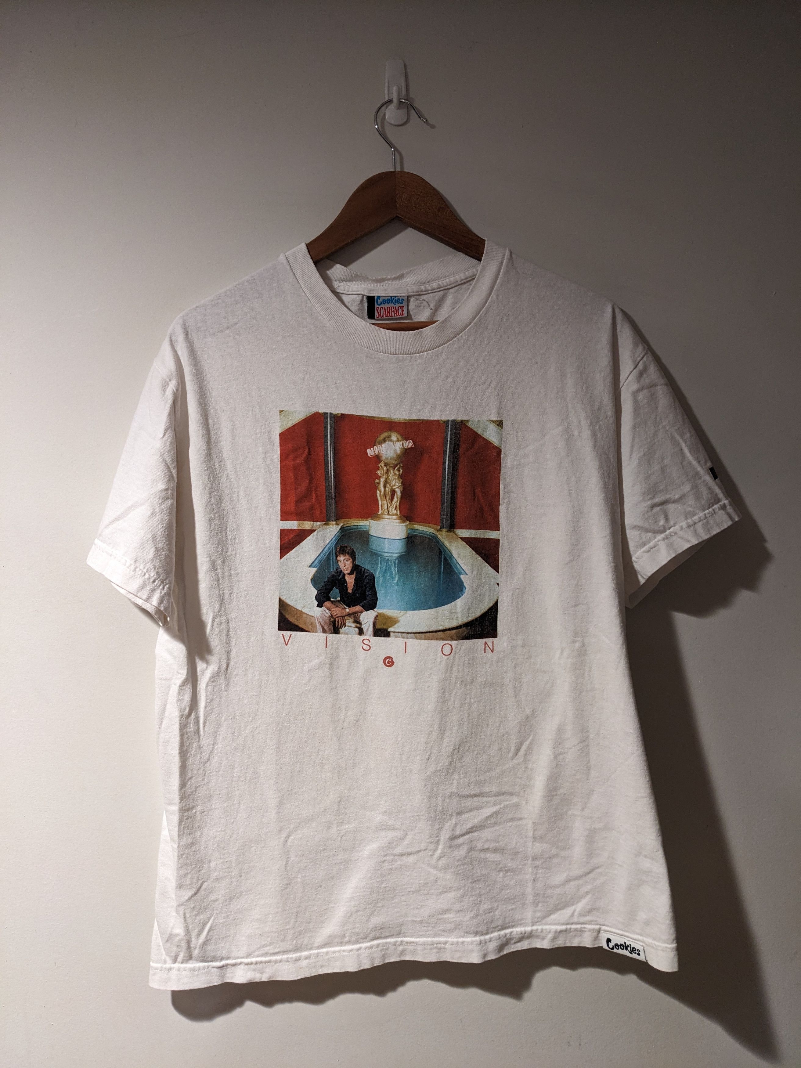 Movie Cookies x Scarface Vision Movie White Large T-Shirt | Grailed