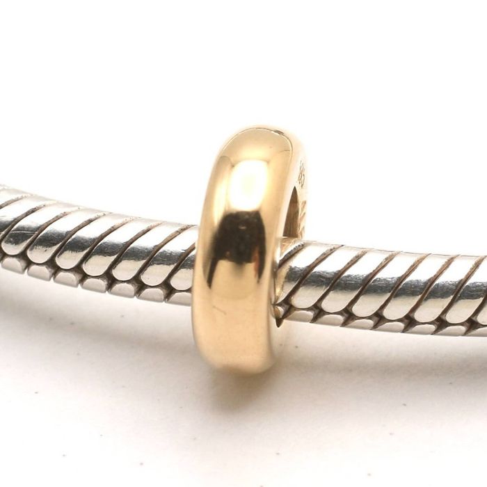 pandora Authentic PANDORA 14K Gold Smooth Spacer | Grailed