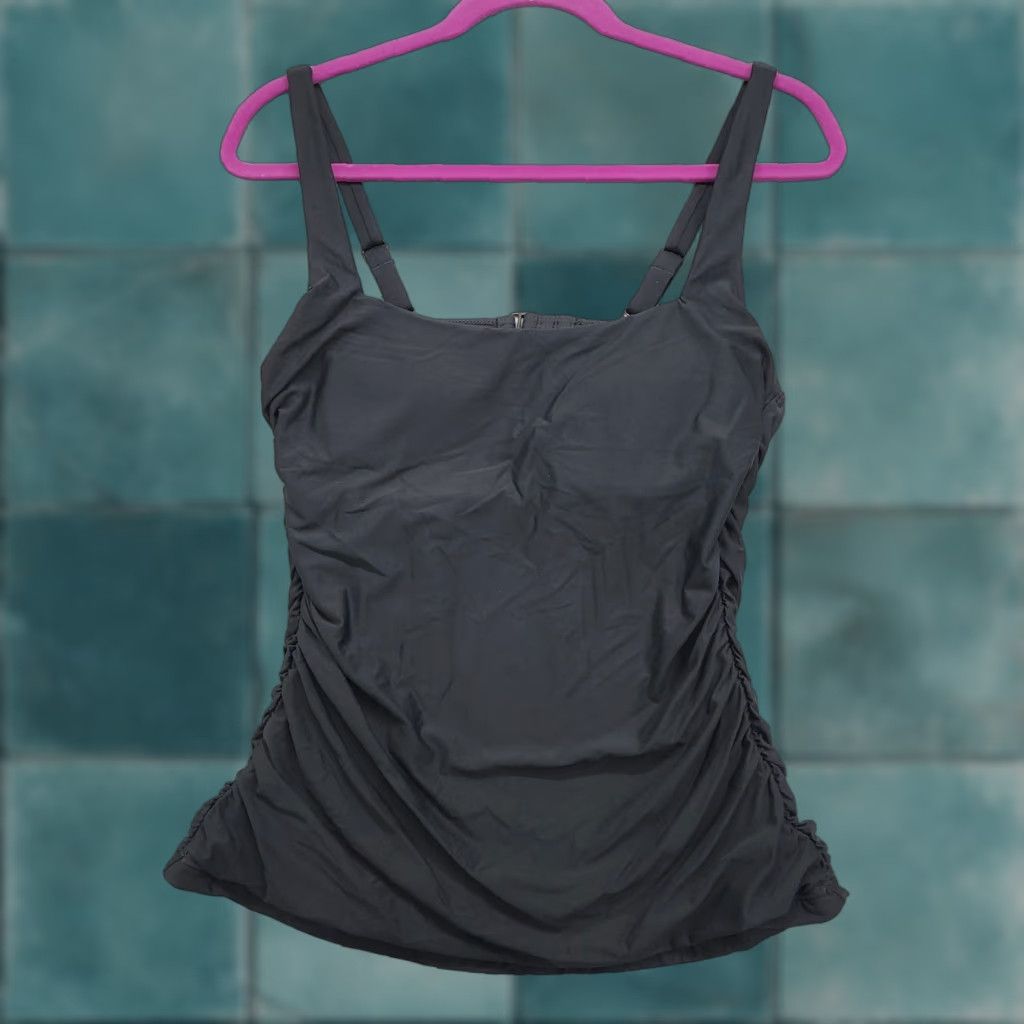 Athleta Athleta Tankini Size 36B/C Black Square Neck Bra Cup Swim UPF ...