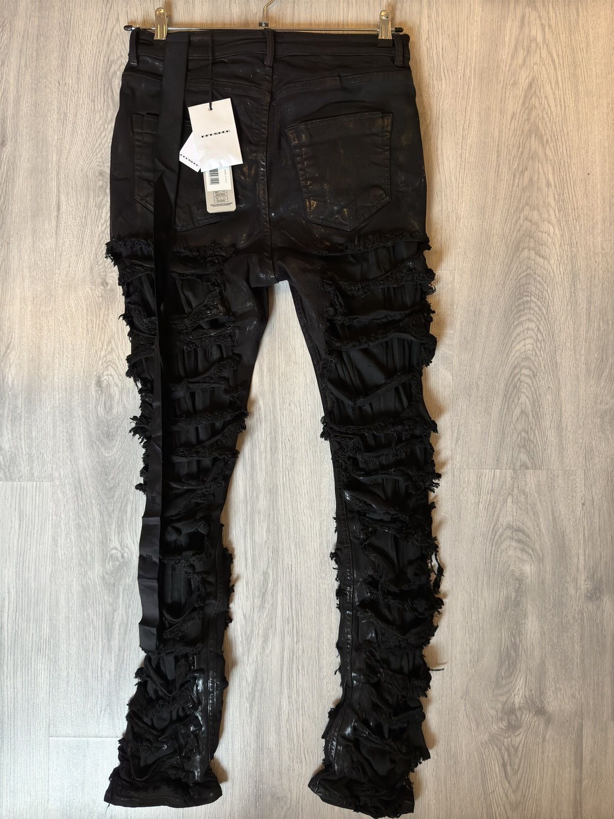 Rick Owens × Rick Owens Drkshdw Detroit cut ‘destroyed’ denim sz 31 ...