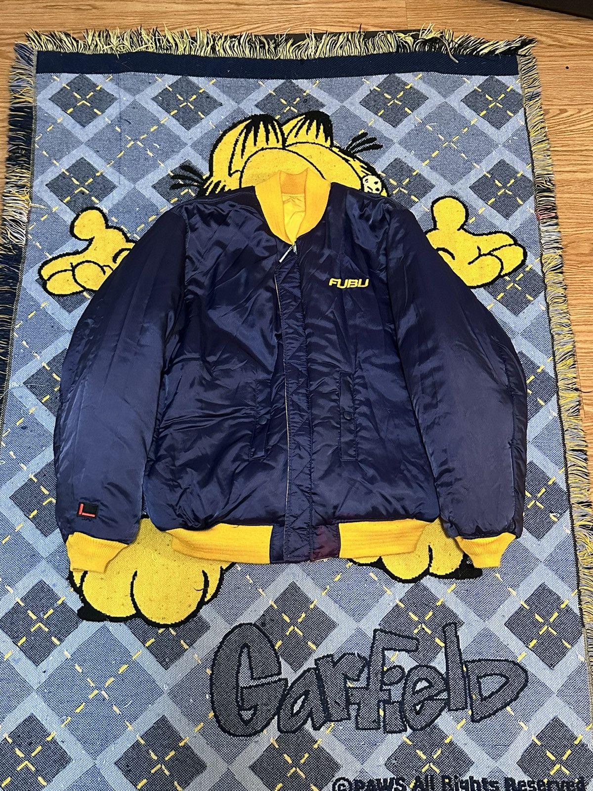 Fubu × Streetwear Fubu Bomber Jacket Ma-1 Design Big Logo Riversible ...