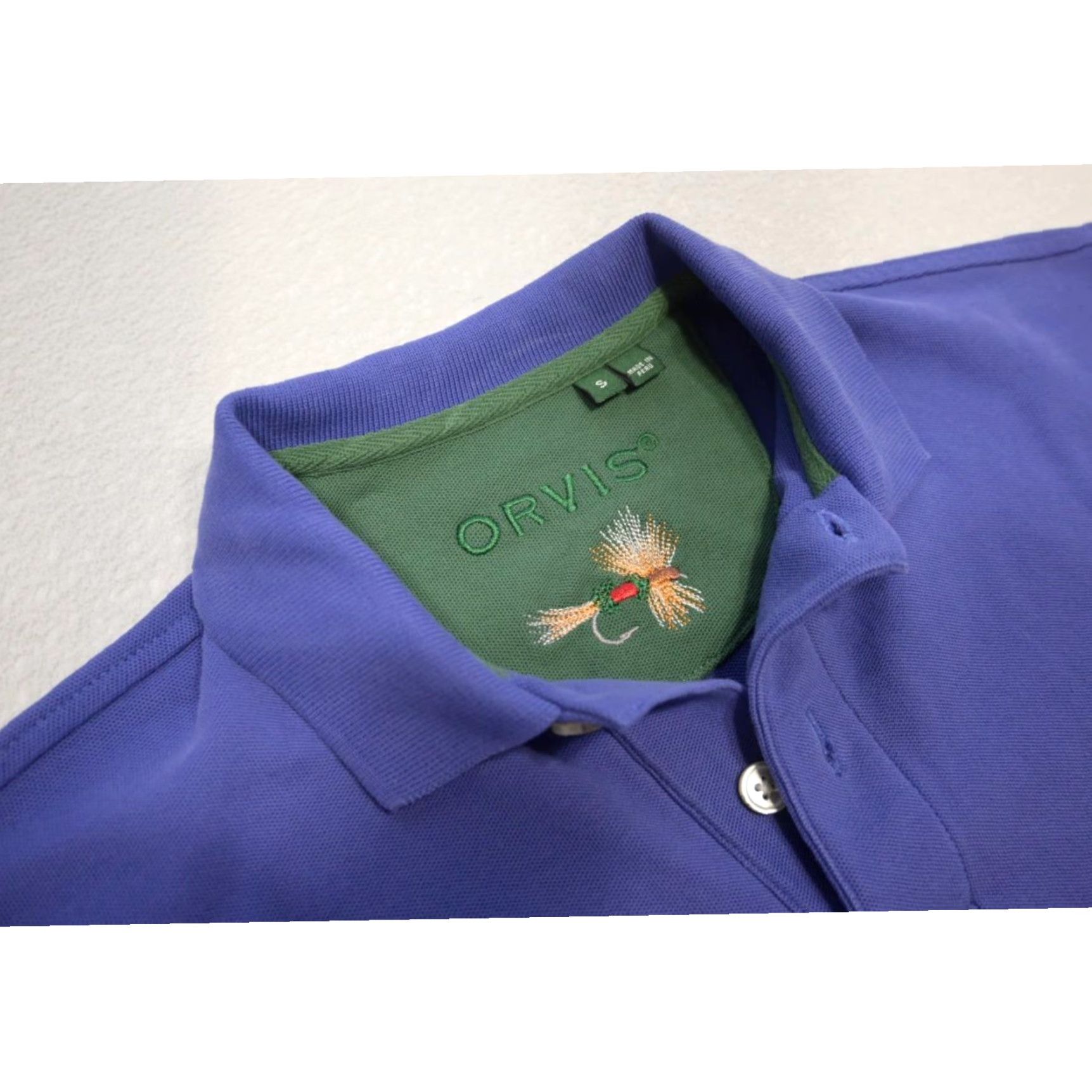 Orvis Country Style Purple Rugby Golf Polo Shirt for Men in Small Size ...