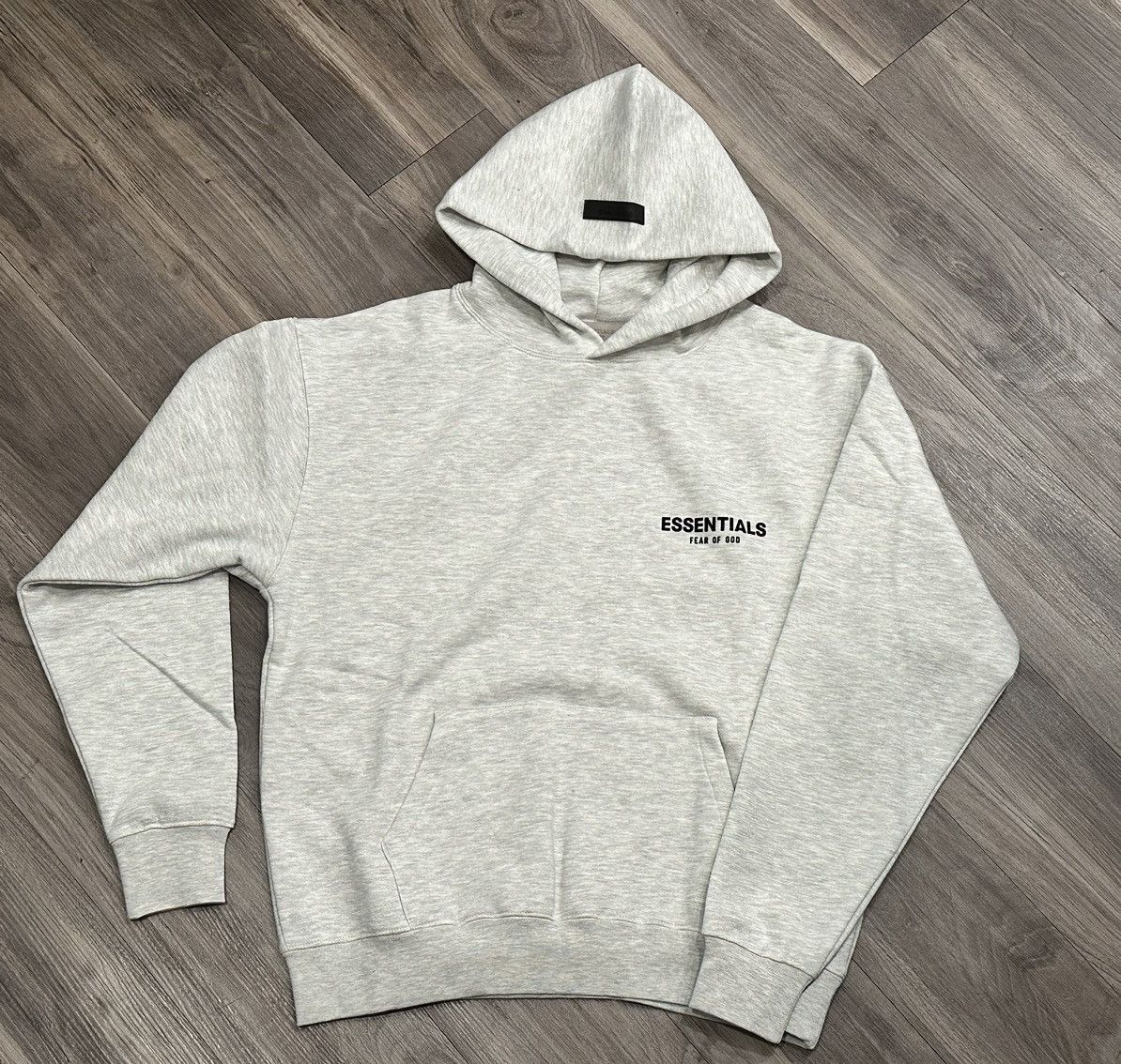 Pacsun Fear of God Essentials Hoodie Fw22 Light Oatmeal | Grailed