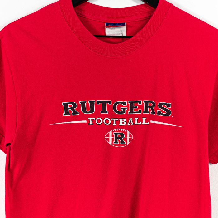 Vintage Champion Rutgers Football T-Shirt Small Y2K Retro Sports | Grailed