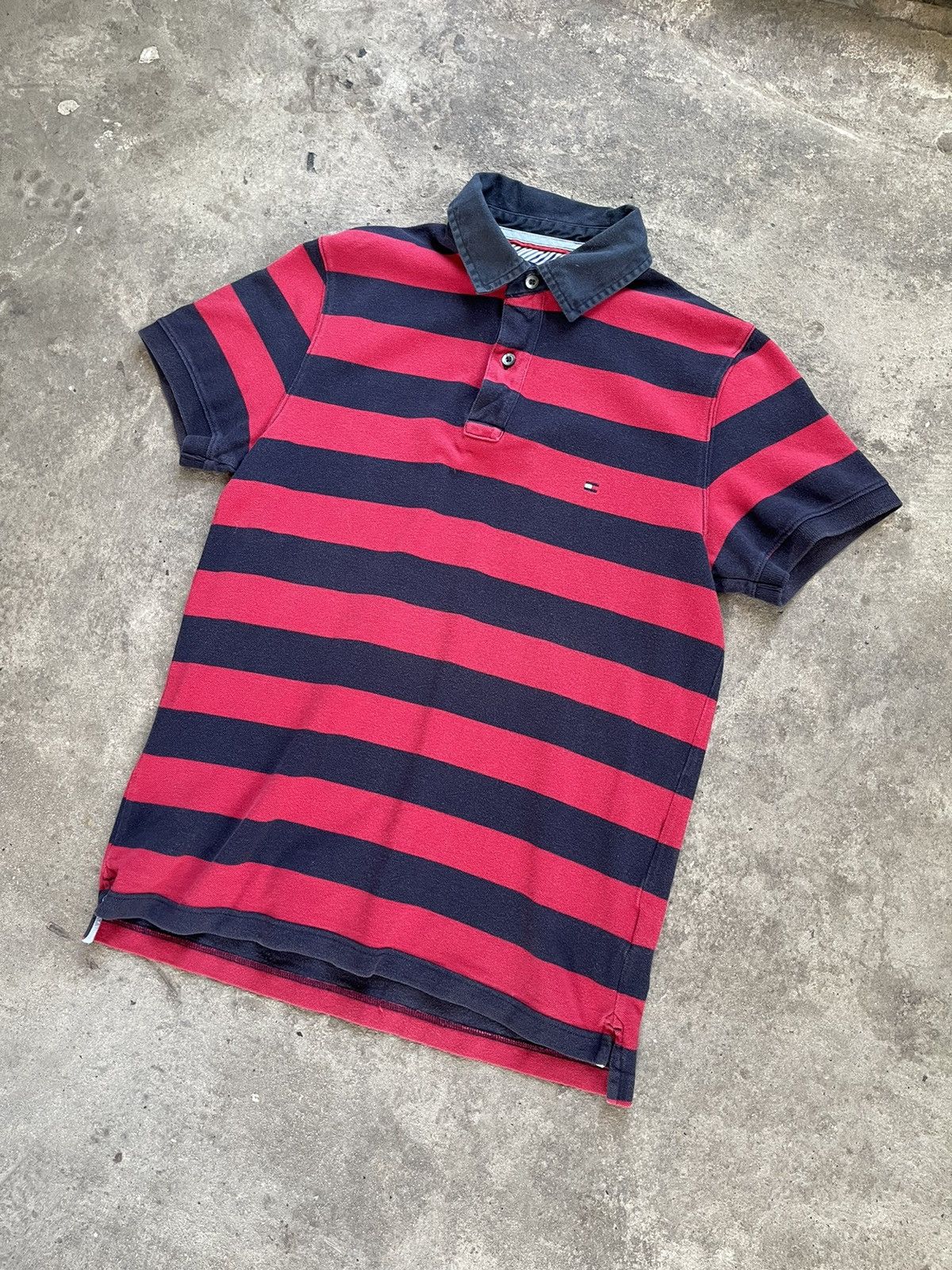 Tommy Hilfiger × Vintage Tommy Hilfiger Chief Keef Style Striped Polo T ...