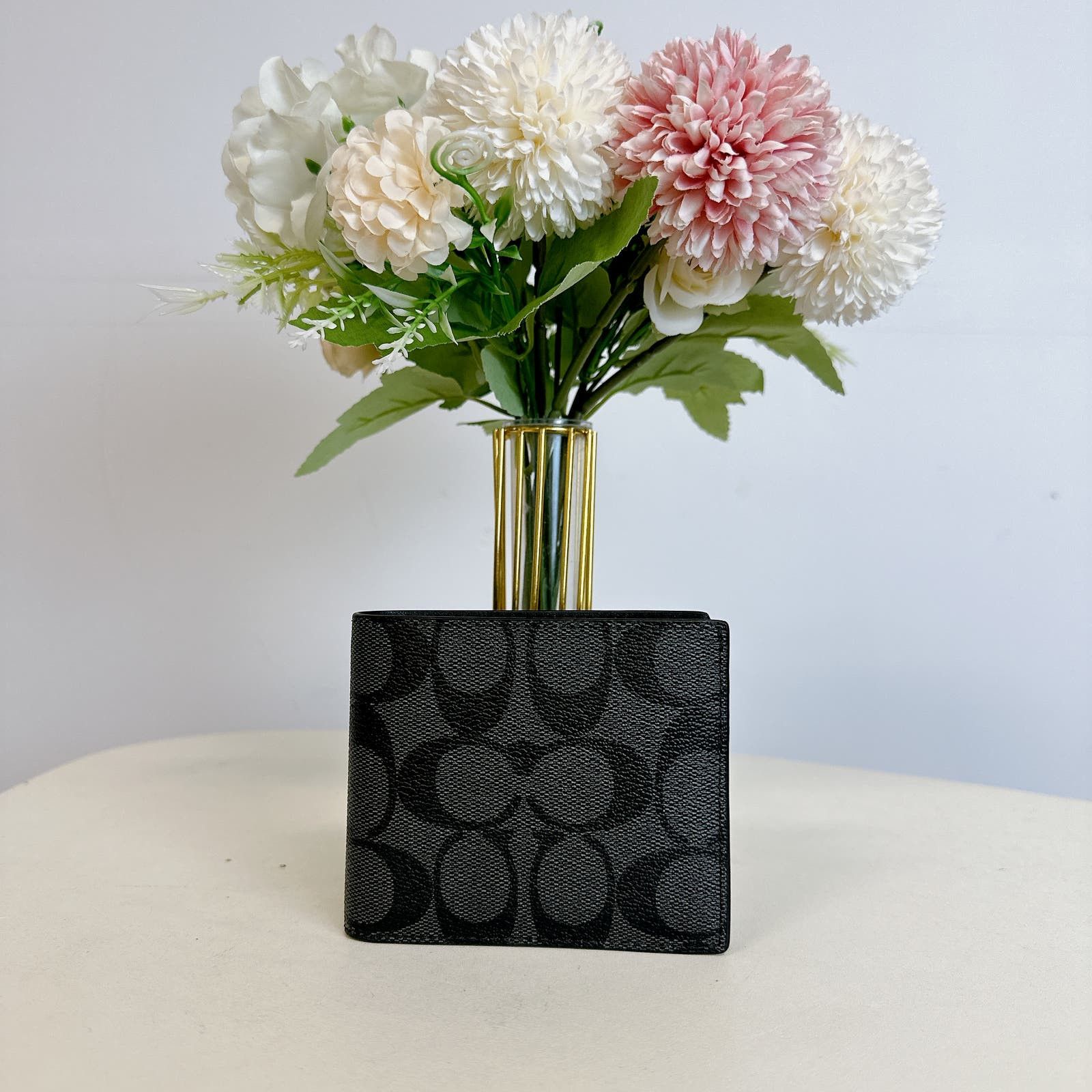 Coach Coach 66551 Id Billfold Wallet In Signature Canvas IN Black | Grailed