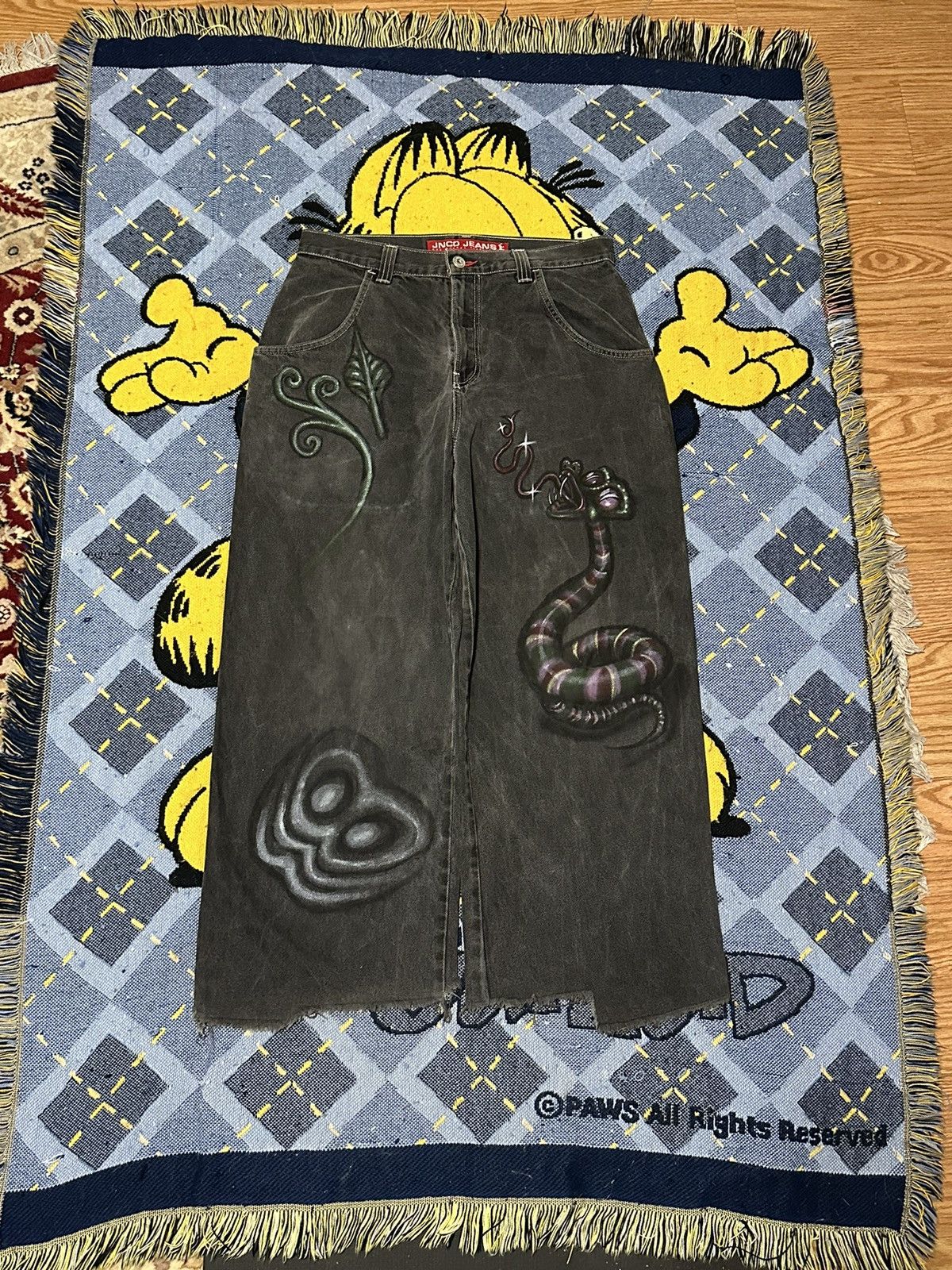 Jnco × Streetwear × Vintage Vintage Custom JNCO Jeans Surfboard Snakes ...