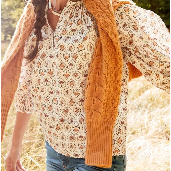 Designer TYLER BOE Sarah Cotton Heritage Top In Heritage Multi | Grailed