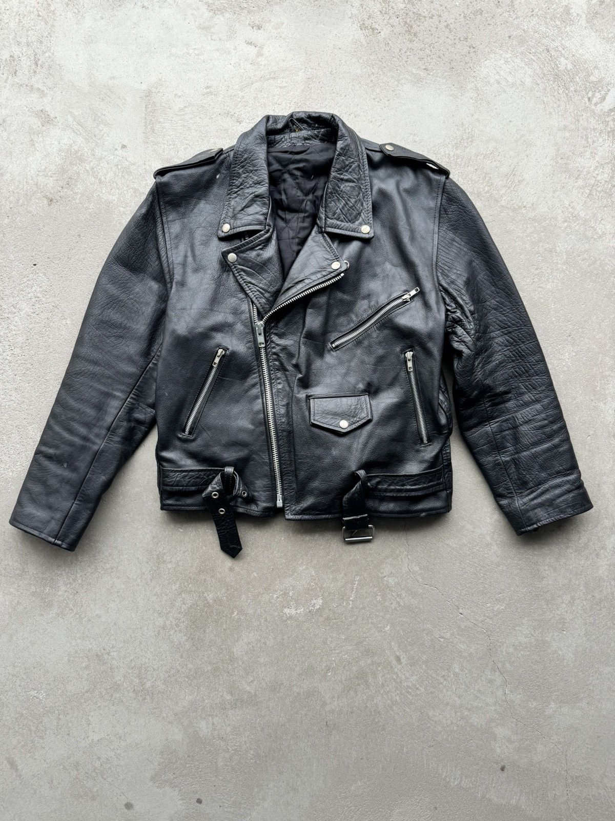 Genuine Leather × Leather Jacket × Vintage Vintage Leather Jacket ...