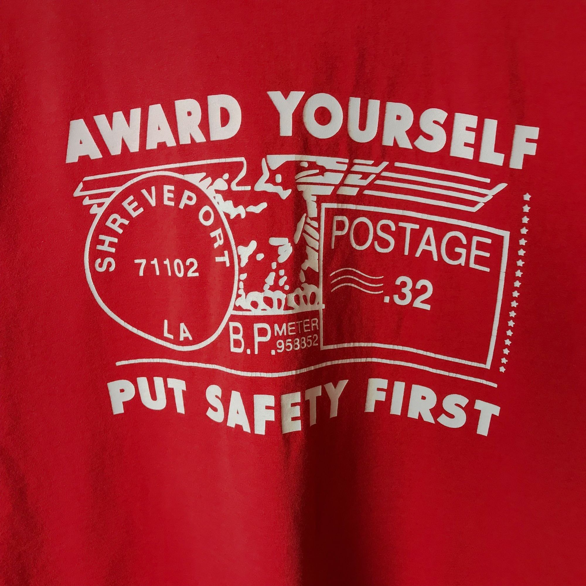 Vintage 90s Vintage Award Yourself Put Safety First T Shirt USA XL ...