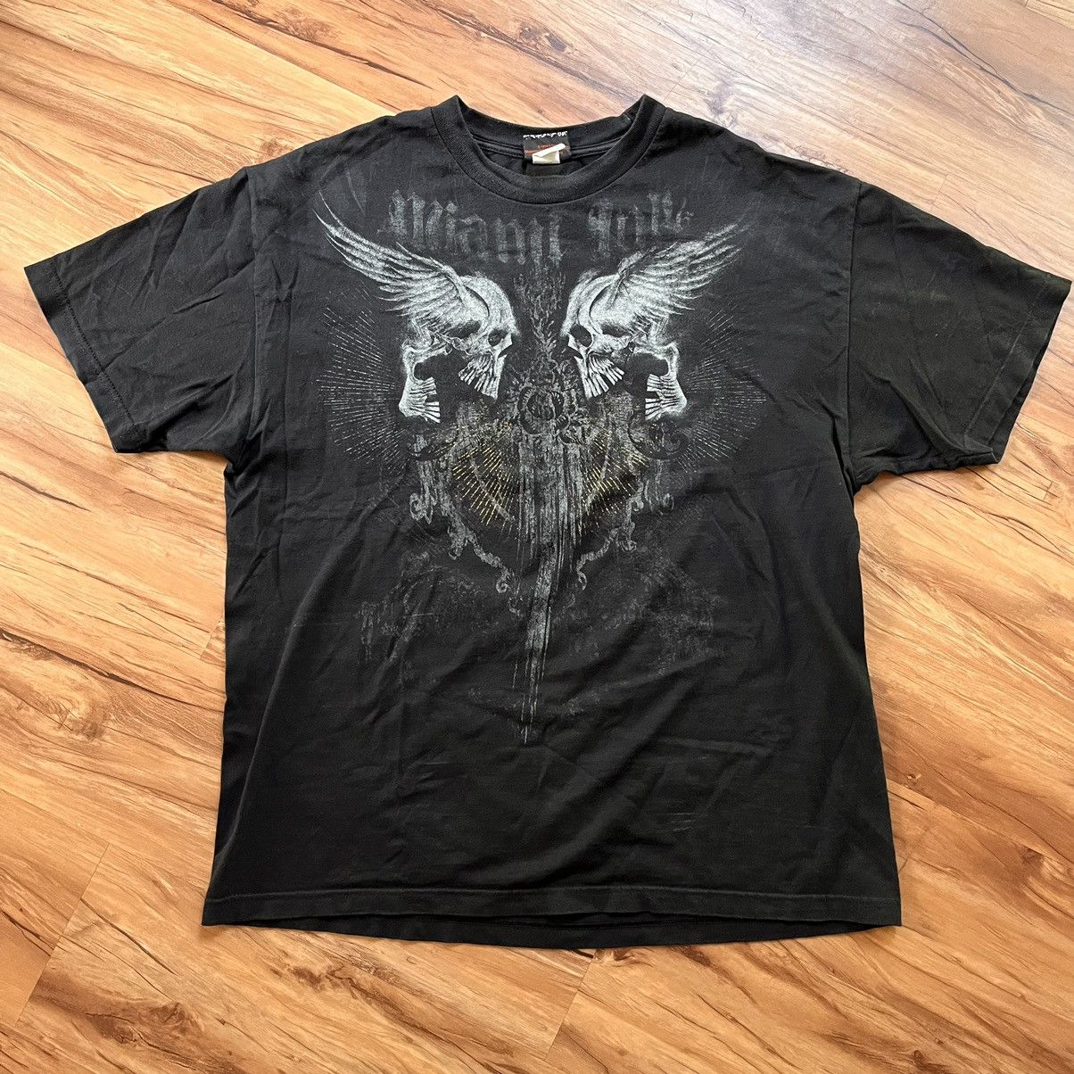 Affliction × Hype × Streetwear Crazy Vintage Y2K Skull Wing Tattoo Punk ...