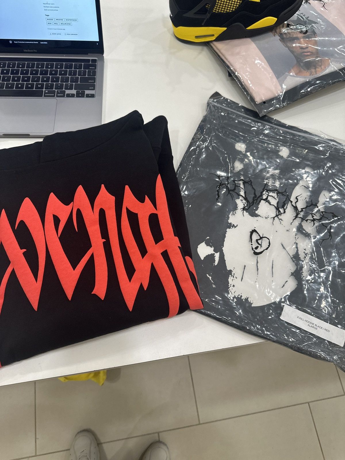 Revenge XXXTENTACION Black and Red Revenge Kill hoodie | Grailed