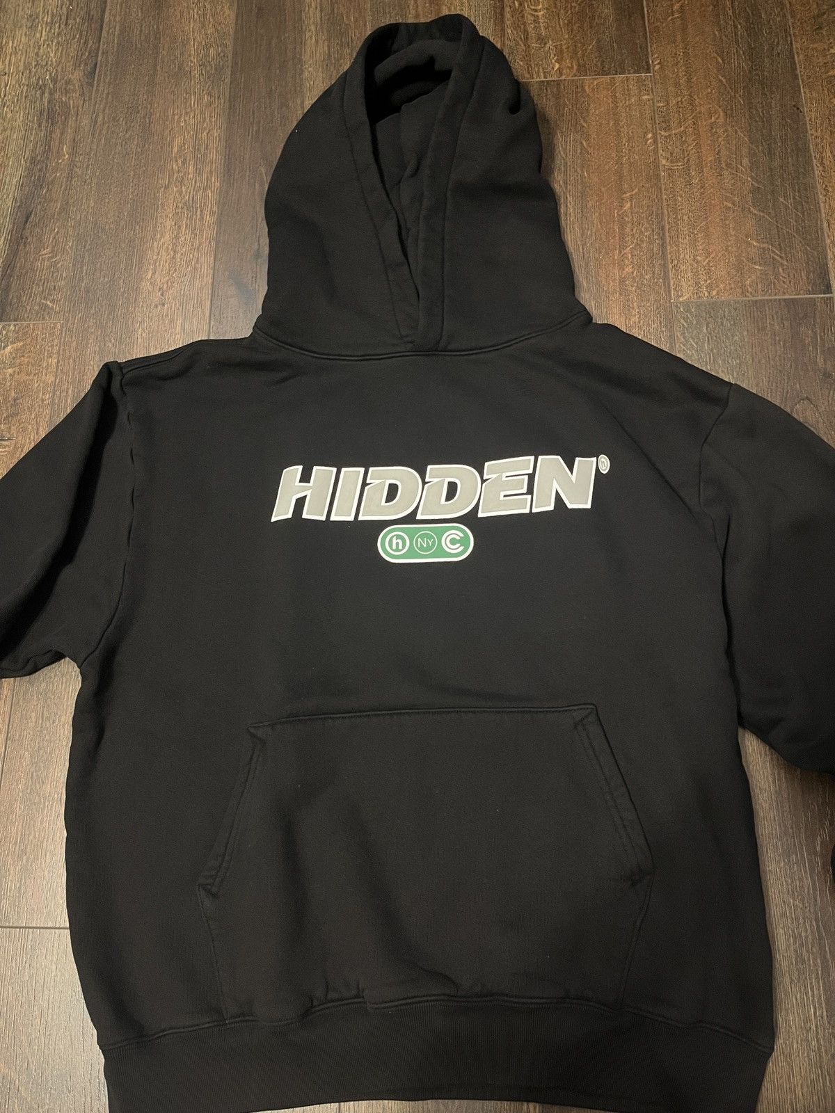 HIDDEN HIDDEN Black Sportscenter Hoodie | Grailed