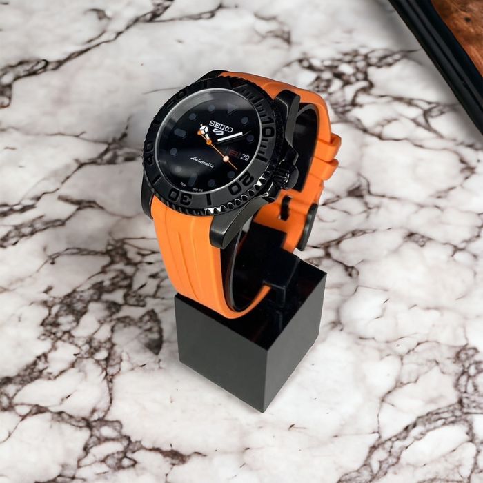 Seiko Seiko Mod Black Submariner Orange Mod 41mm Automatic Watch | Grailed
