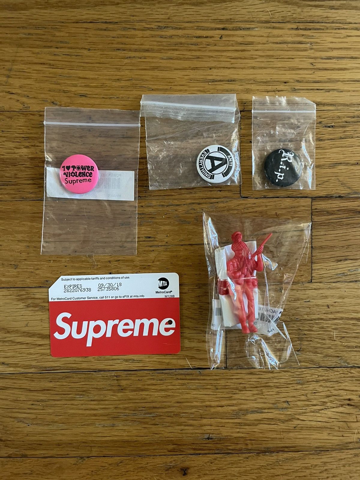 Supreme Supreme Accessories Set Pin Badge Soldier Metro Box Logo | Grailed