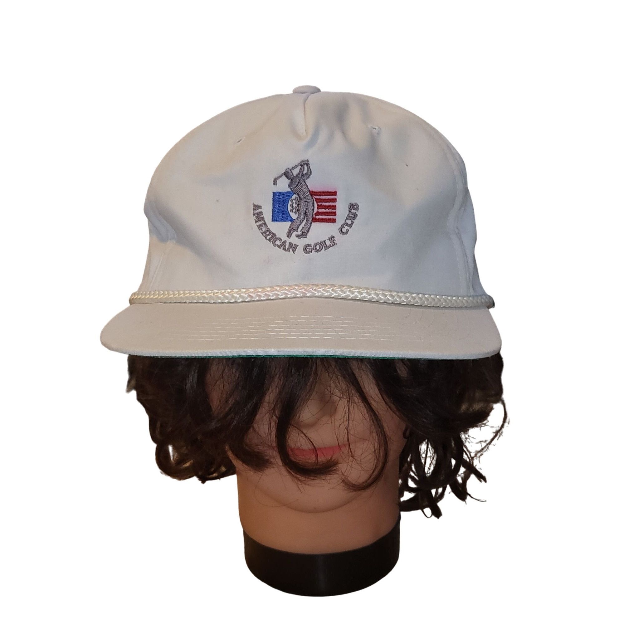 Pga Tour Vintage American Golf Club Rope Hat Adjustable Strap White H ...