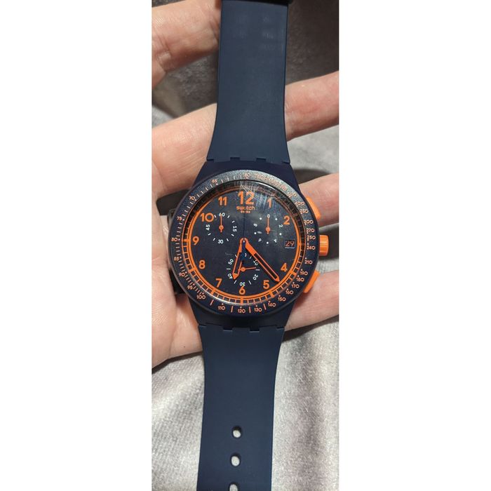 Swatch Navy And Orange Swatch Watch | Grailed