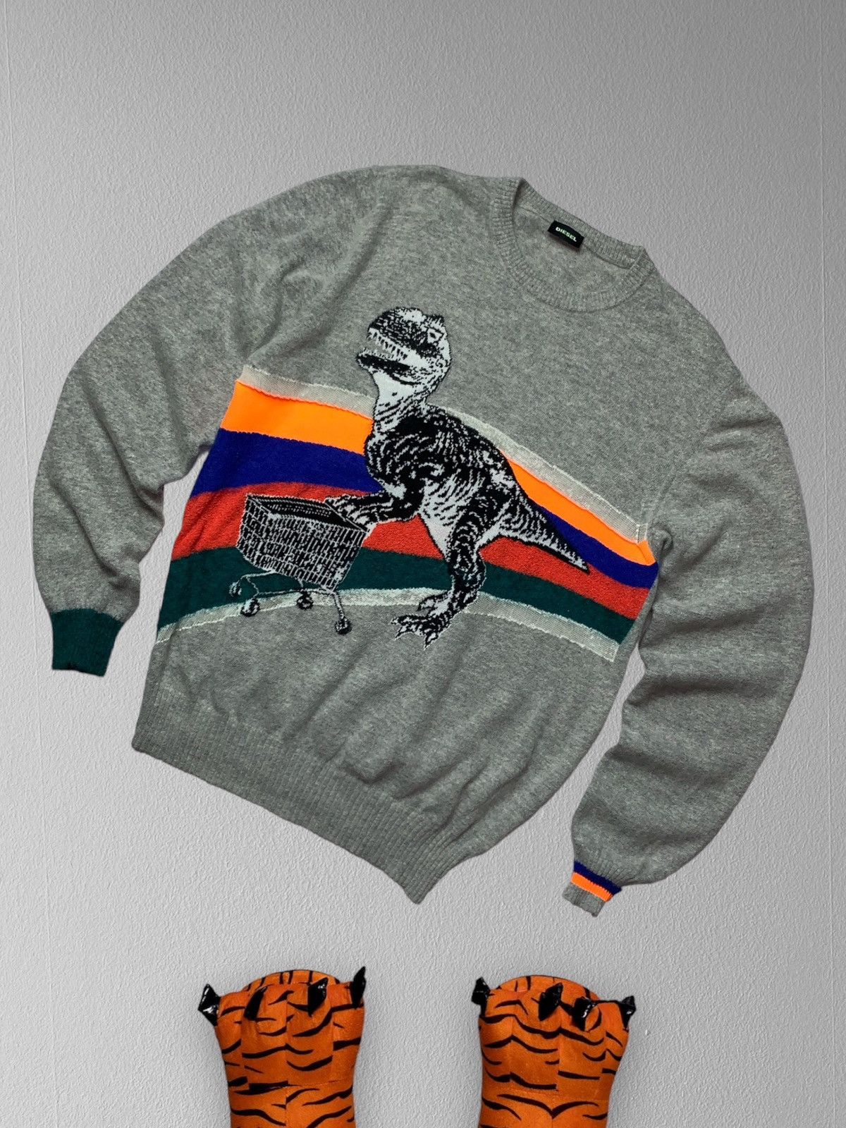 Diesel Diesel Sweater dinosaur wool rare | Grailed