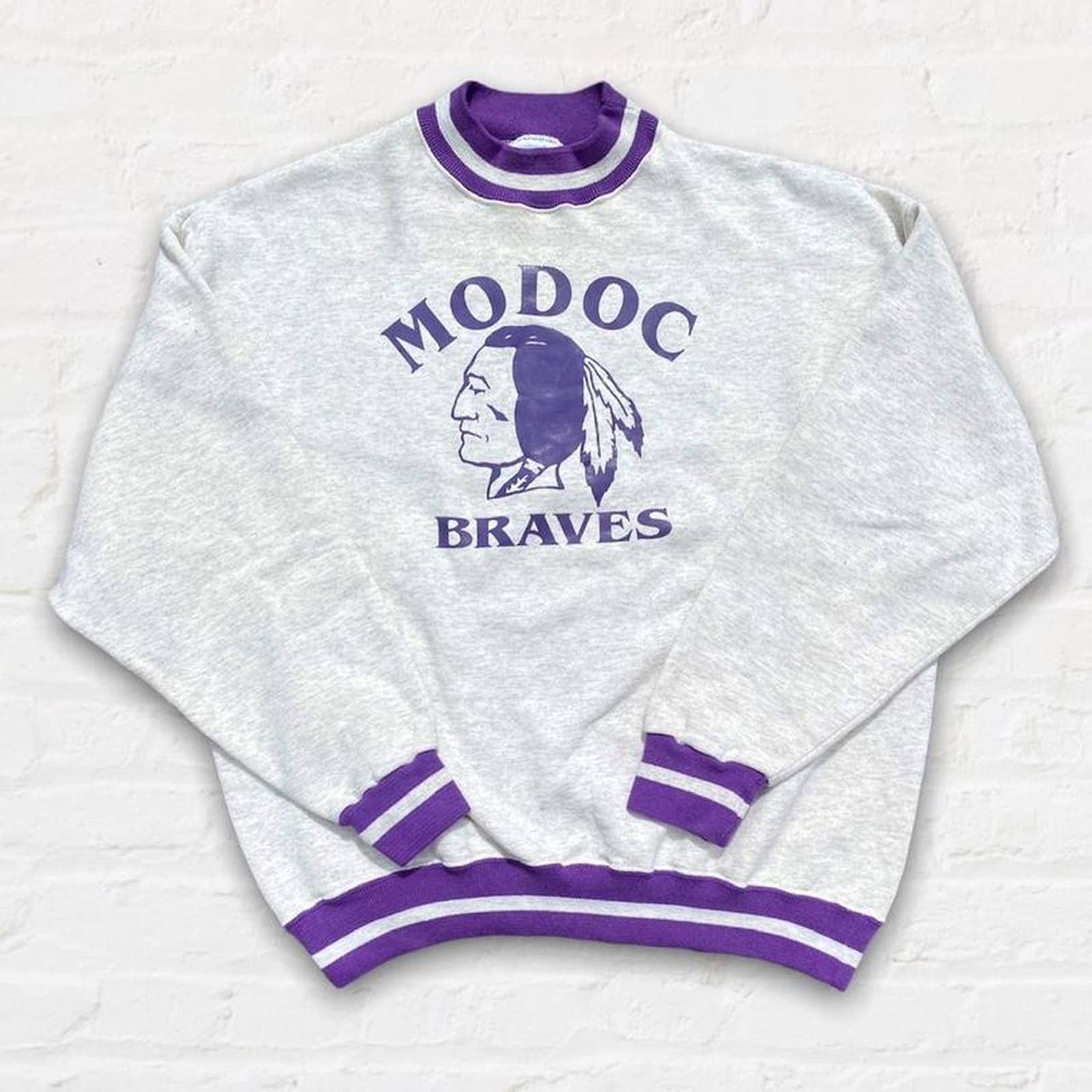 Other Vintage varsity sweatshirt of modoc braves | Grailed