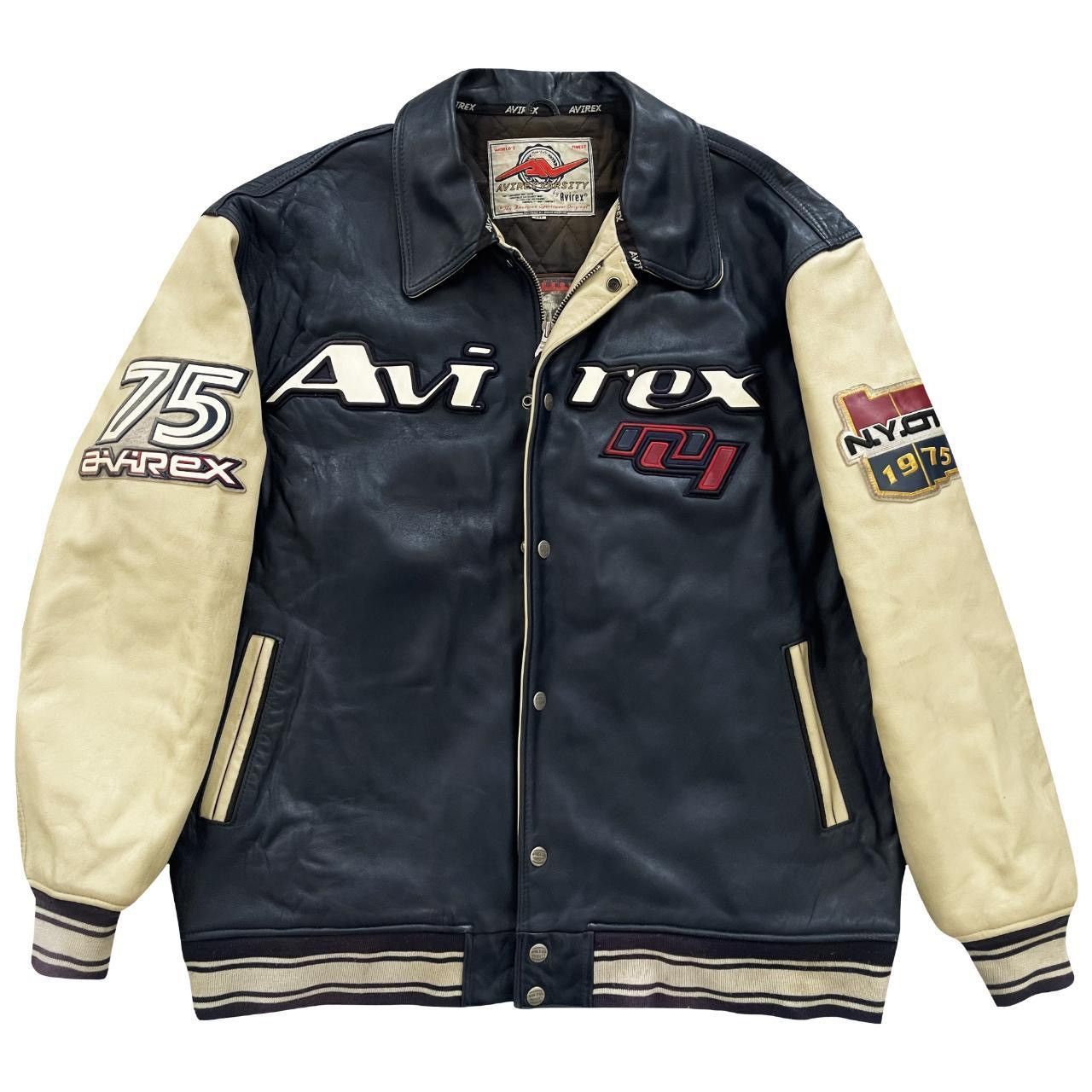 Avirex Avirex Leather Varsity Jacket | Grailed