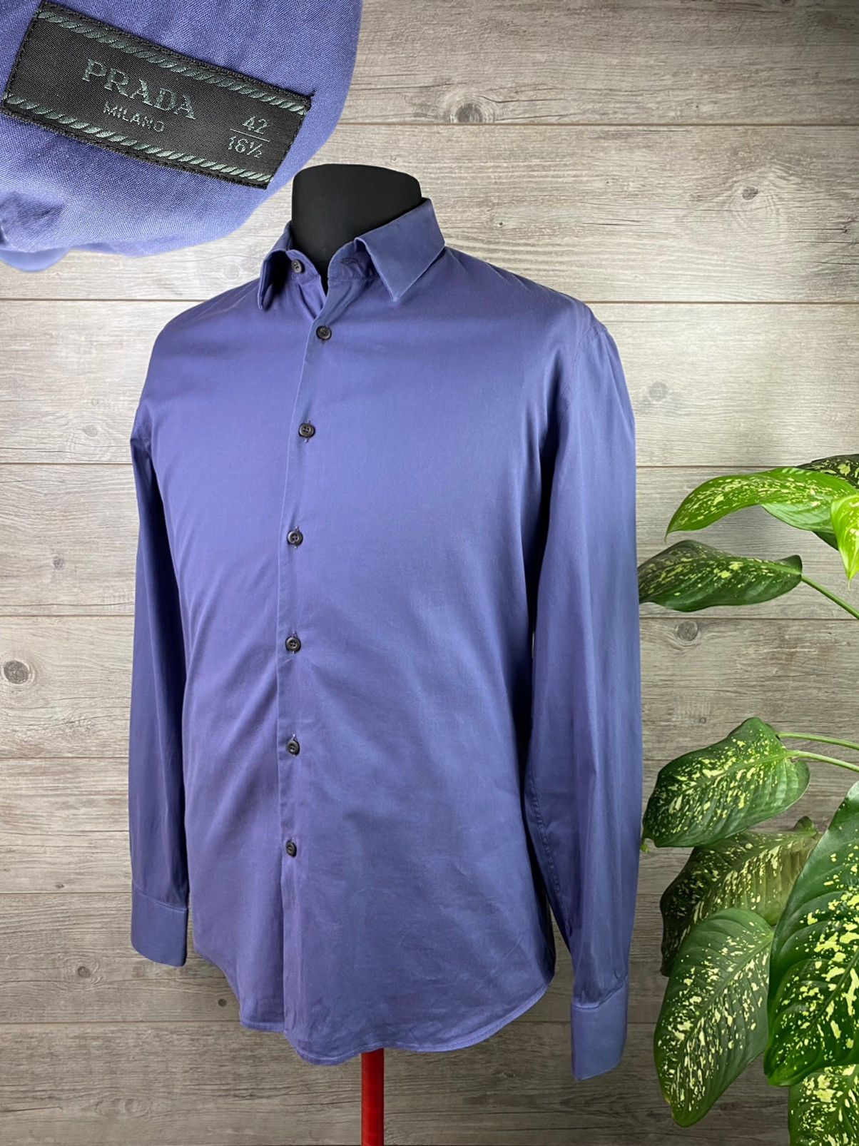 Italian Designers × Prada × Streetwear Prada Milano Long Sleeve Button ...