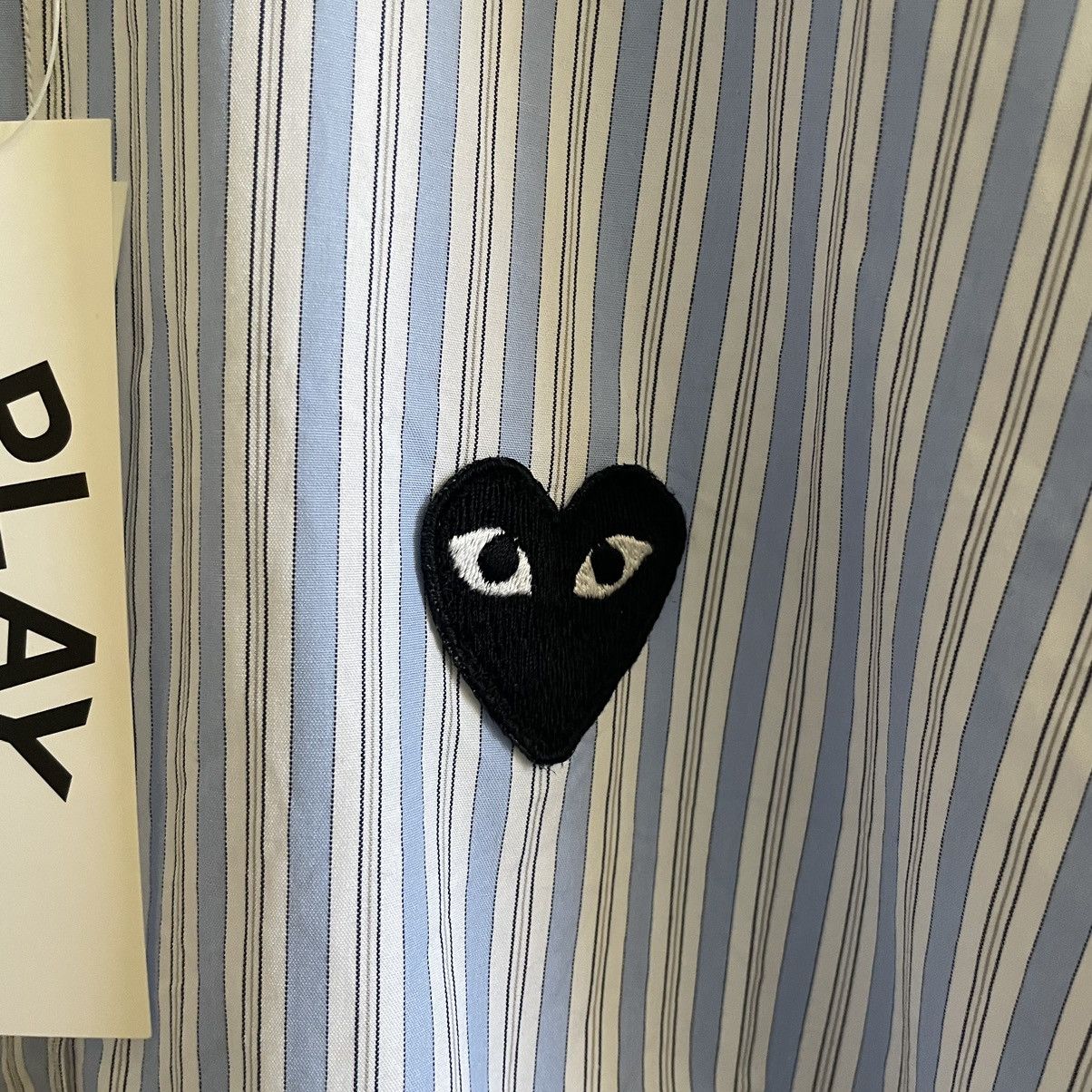 Comme des Garcons × Comme des Garcons PLAY White Blue Stripe Comme Des ...