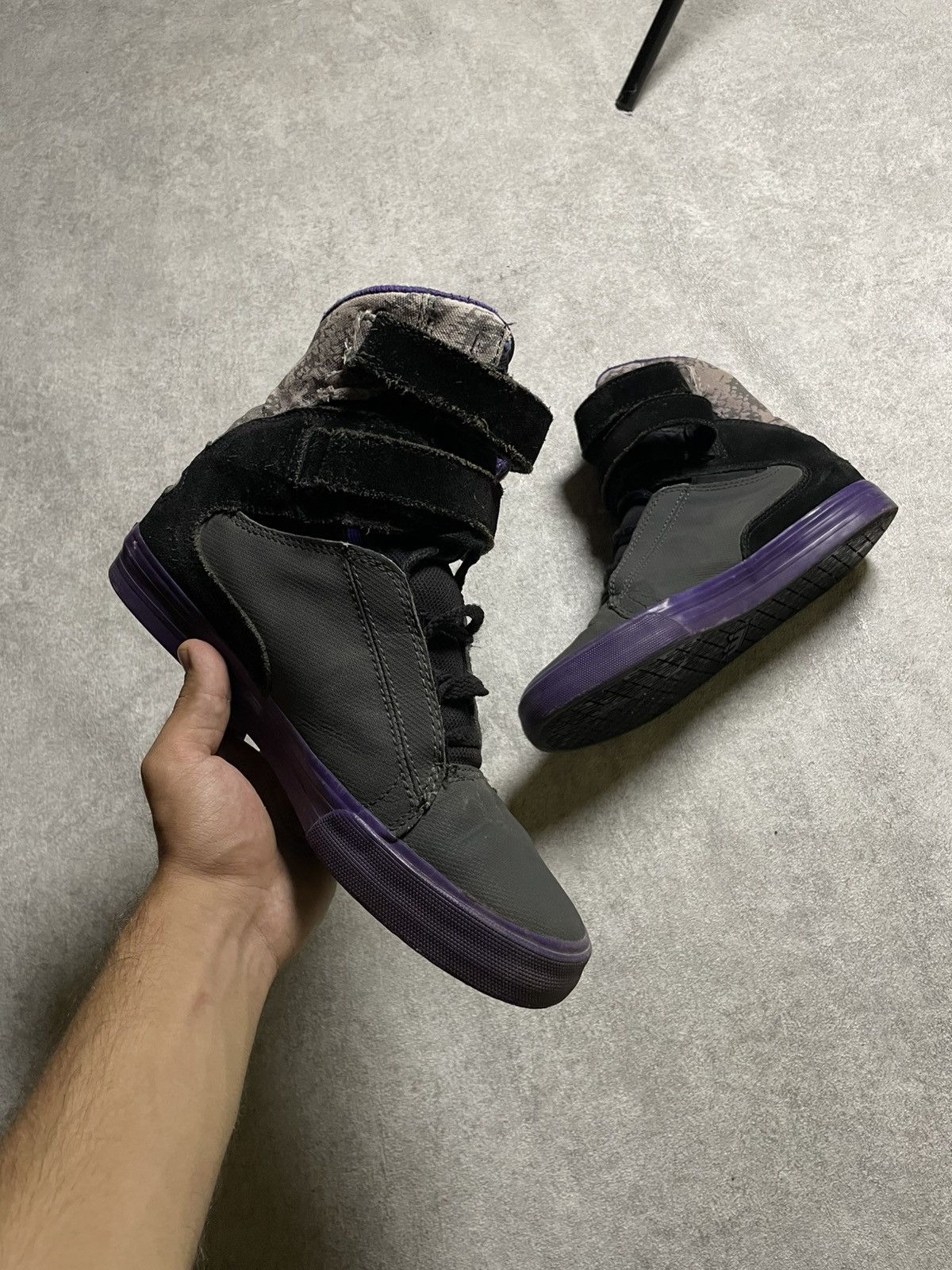 Supra OG Supra Tk Skytop Black Purple grailedcore High Top | Grailed