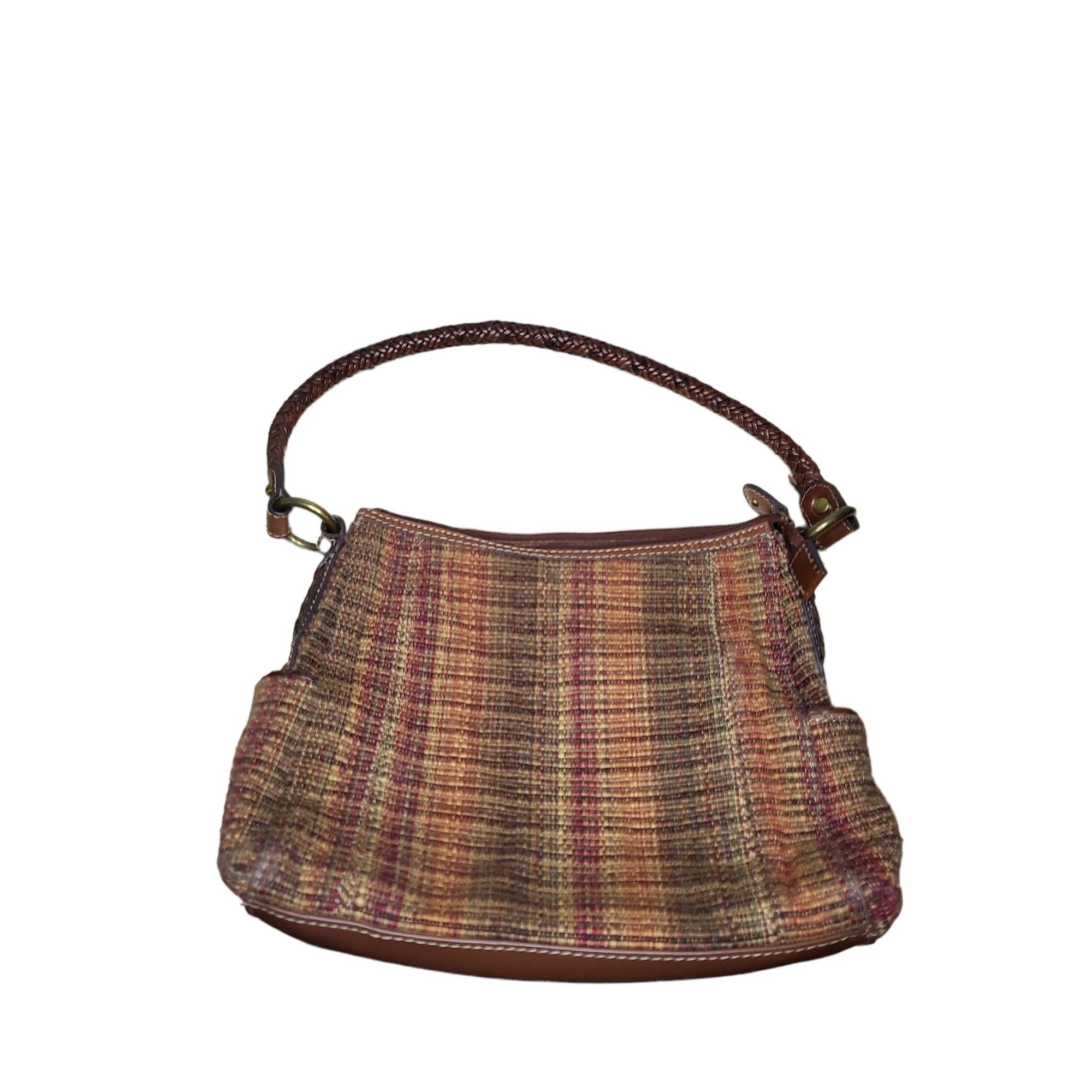 Fossil Vintage Fossil Handbag Tweed Medium Multicolor Leather Boho ...