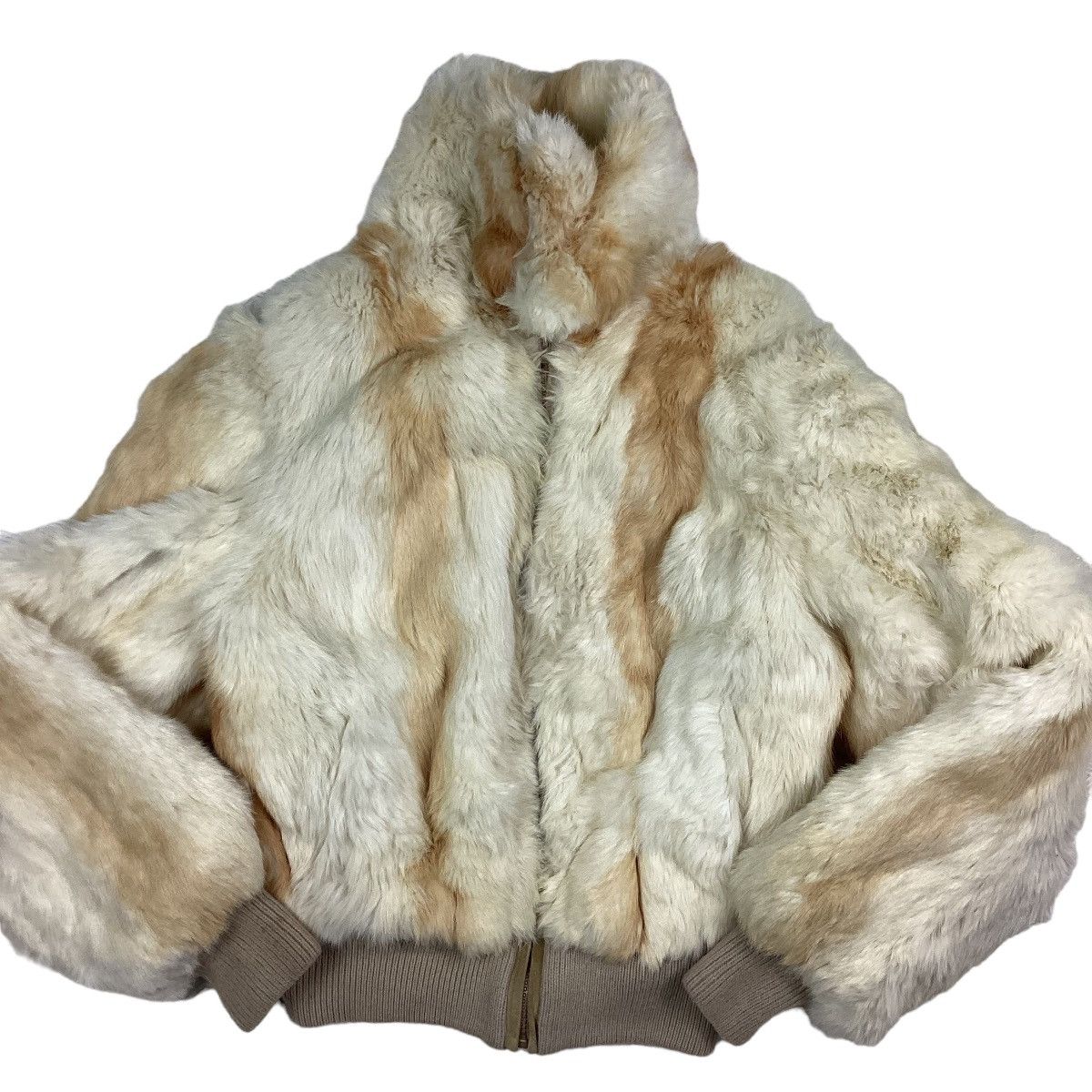 Mink Fur Coat × Streetwear × Vintage Vintage rabbit fur 70s zip up ...