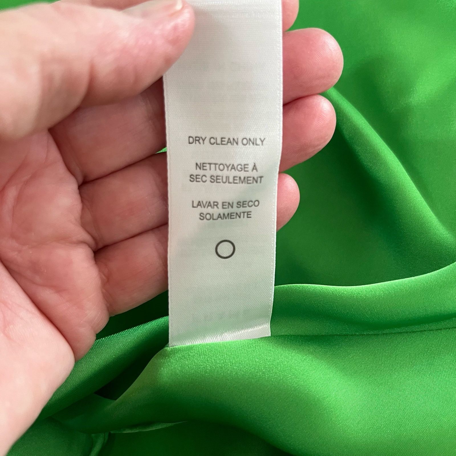 Frame Frame Draped Neck Tie Halter Dress Bright Peridot Green Silk ...