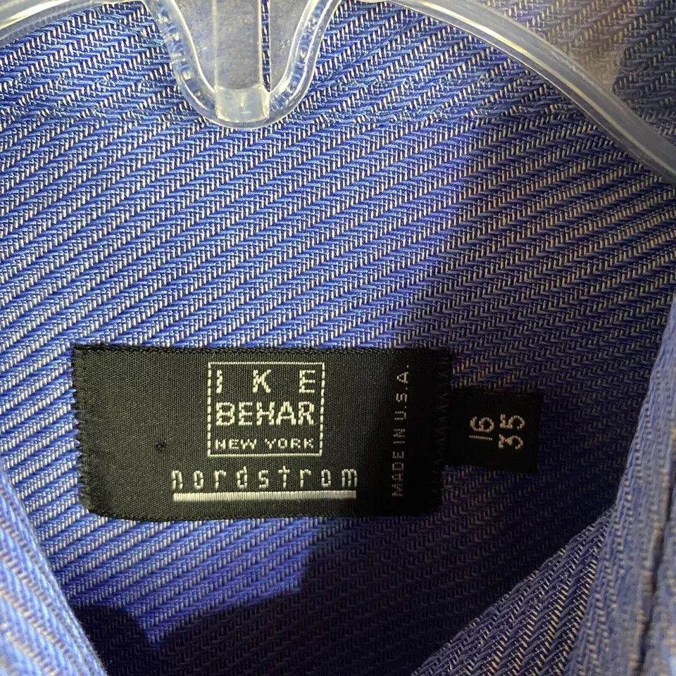 Ike Behar IKE Behar Dress Shirt Men's 16 35 Long Sleeve 100% Cotton ...