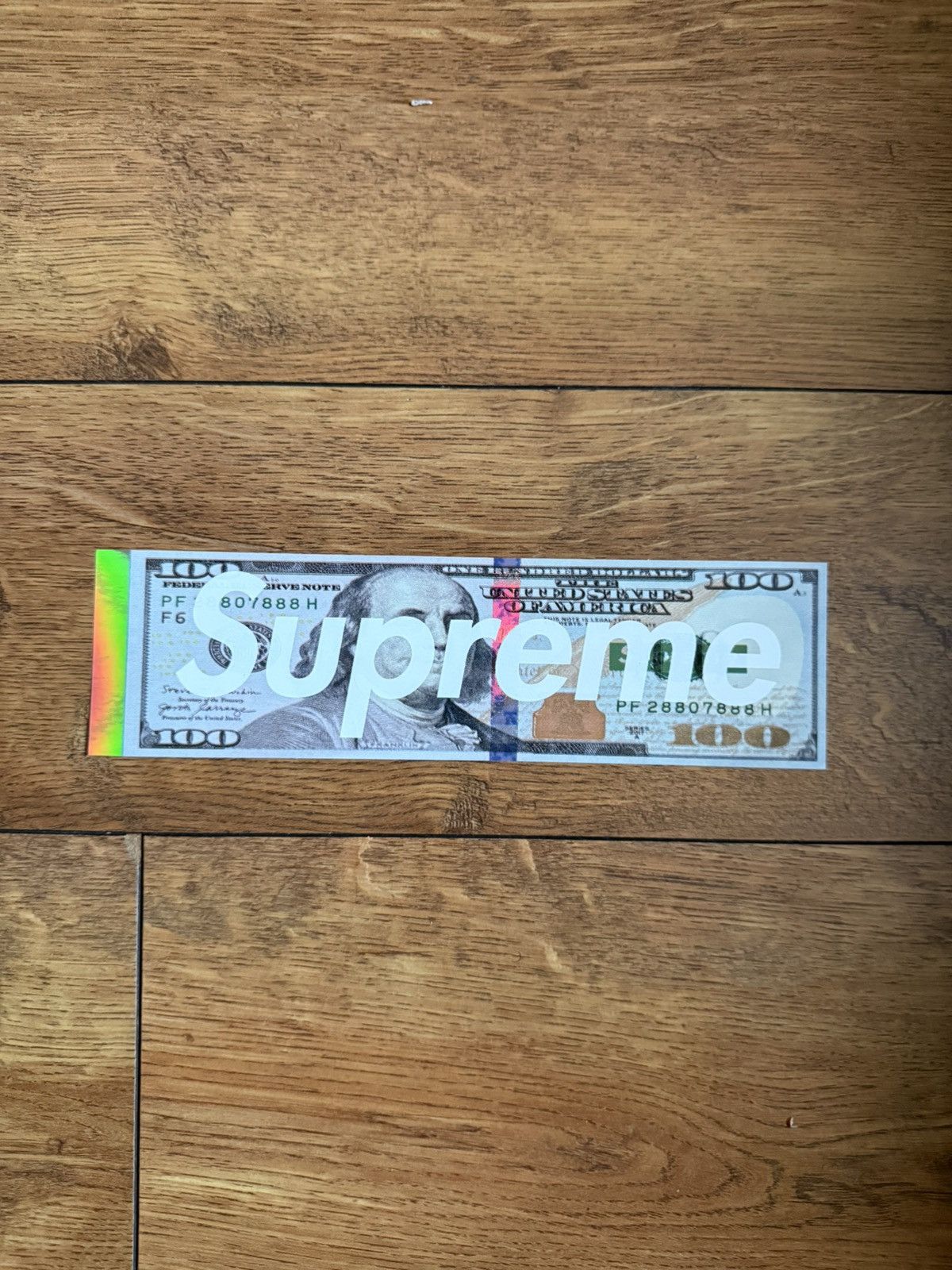 Supreme 100 dollar supreme box logo sticker | Grailed