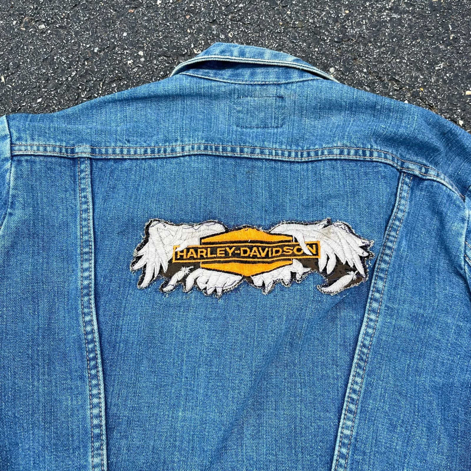 Harley Davidson Vintage 70's Maverick Blue Bell Denim Jacket W/ Harley ...