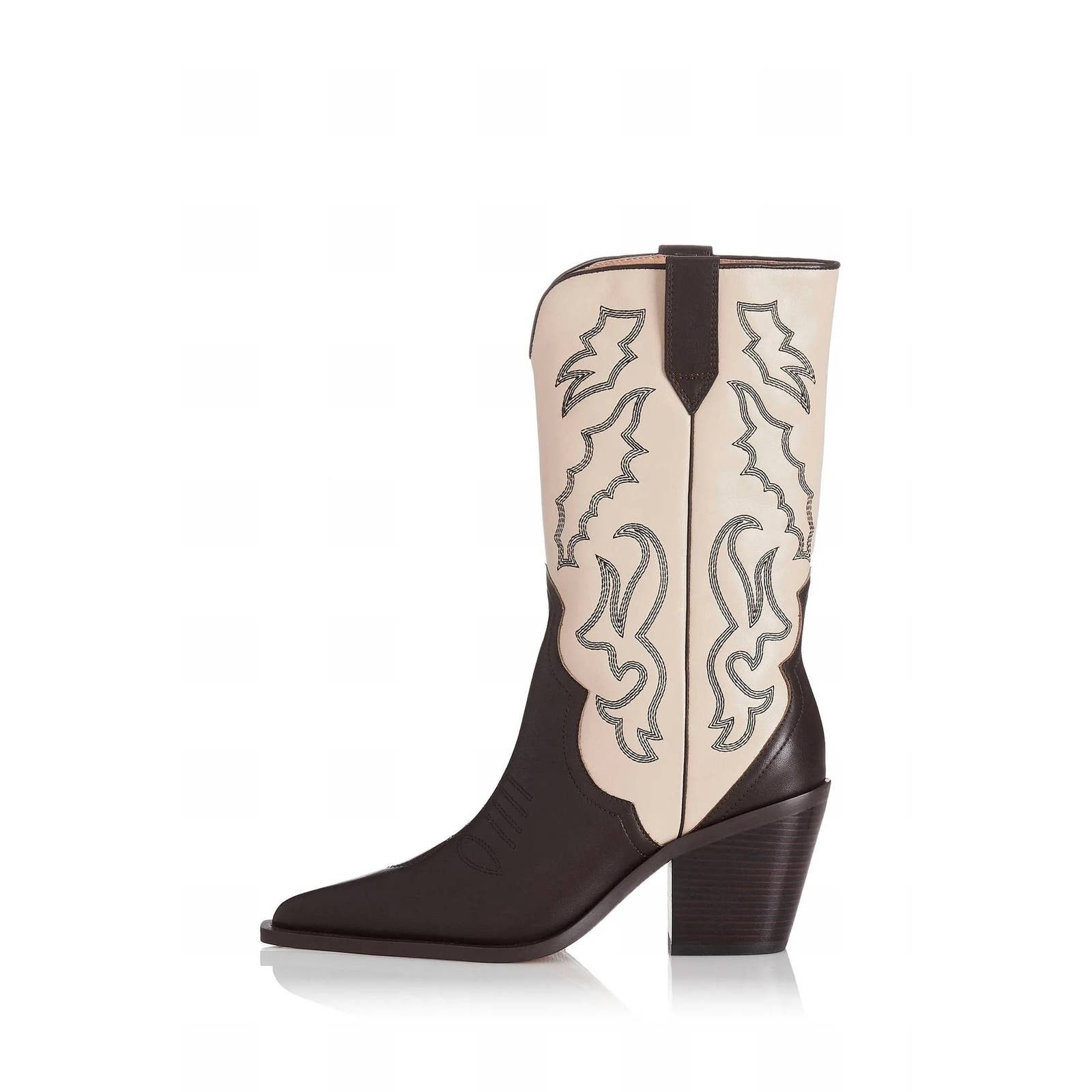 Designer ALIAS MAE Marley Boot In Chocolate & Cream Leather | Grailed